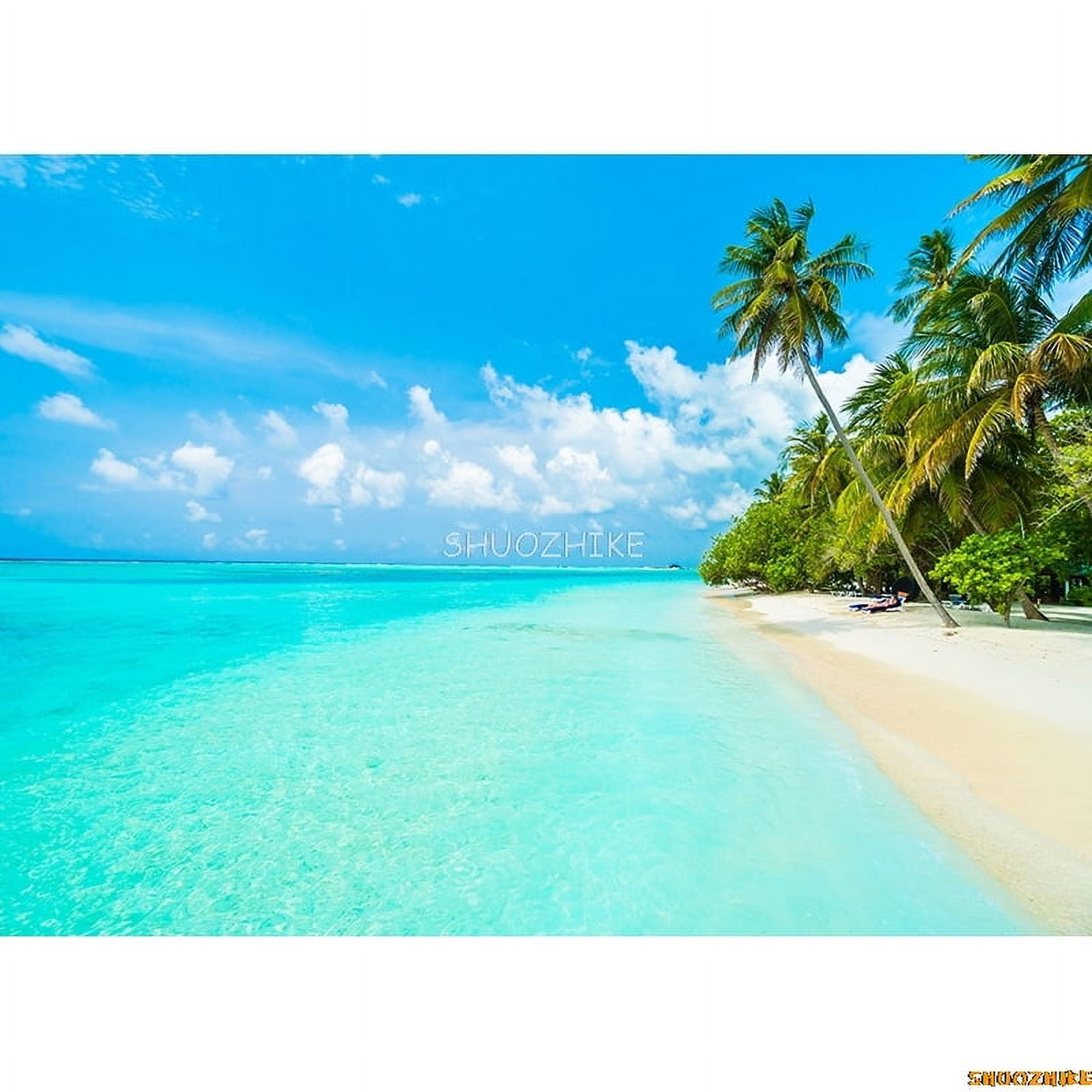 Tropical Beach Natural Landscape Photography Backdrops Landscape Blue ...
