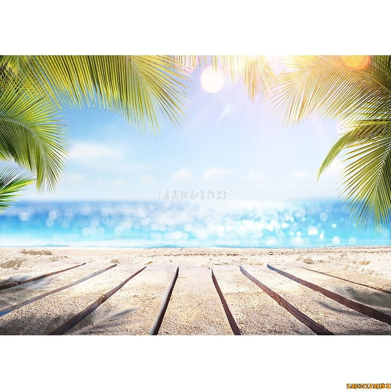 Tropical Beach Natural Landscape Photography Backdrops Landscape Blue ...