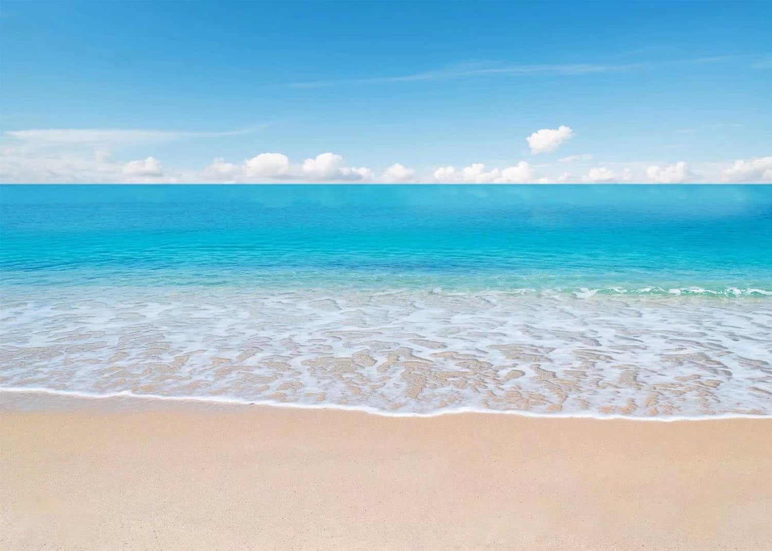 Tropical Beach Ocean Waves Backdrop Seaside Scenery Sand Beach Backdrop ...