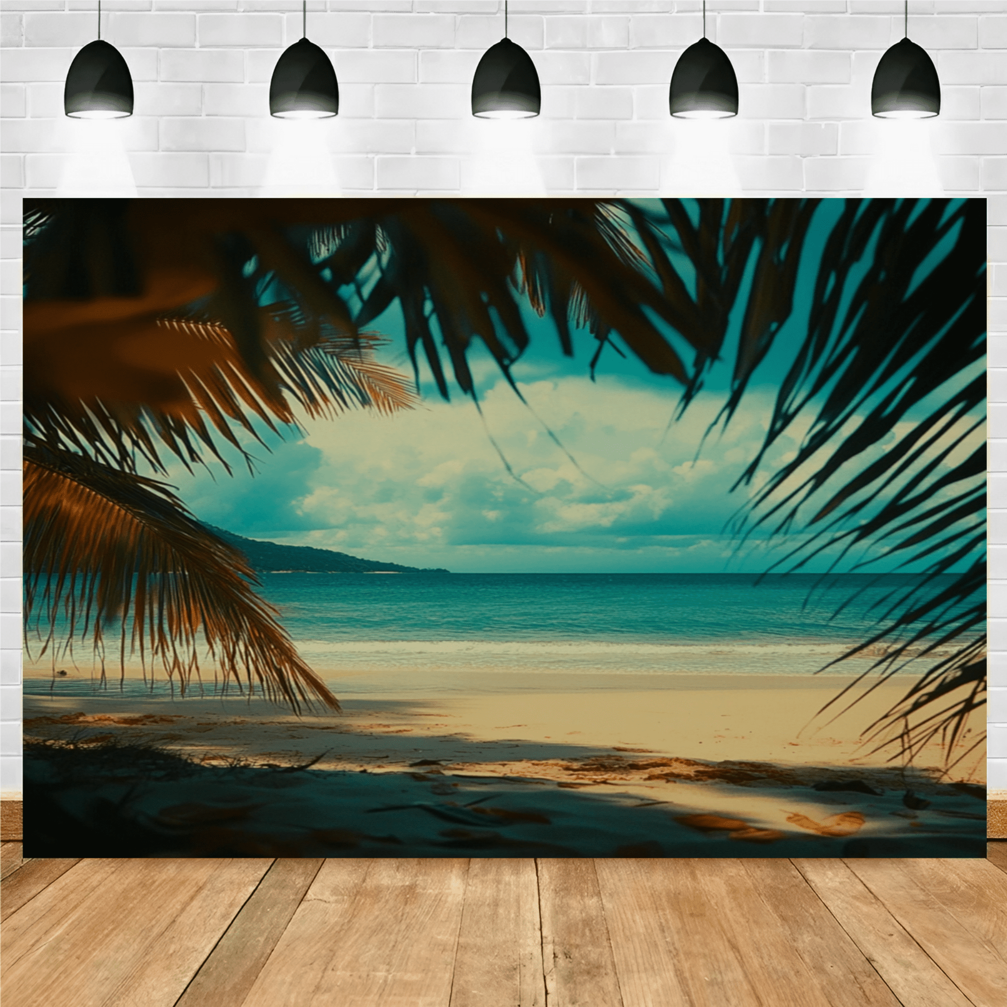 Tropical Beach Palm Shadows(1) Natural Scenic Backdrops Summer ...