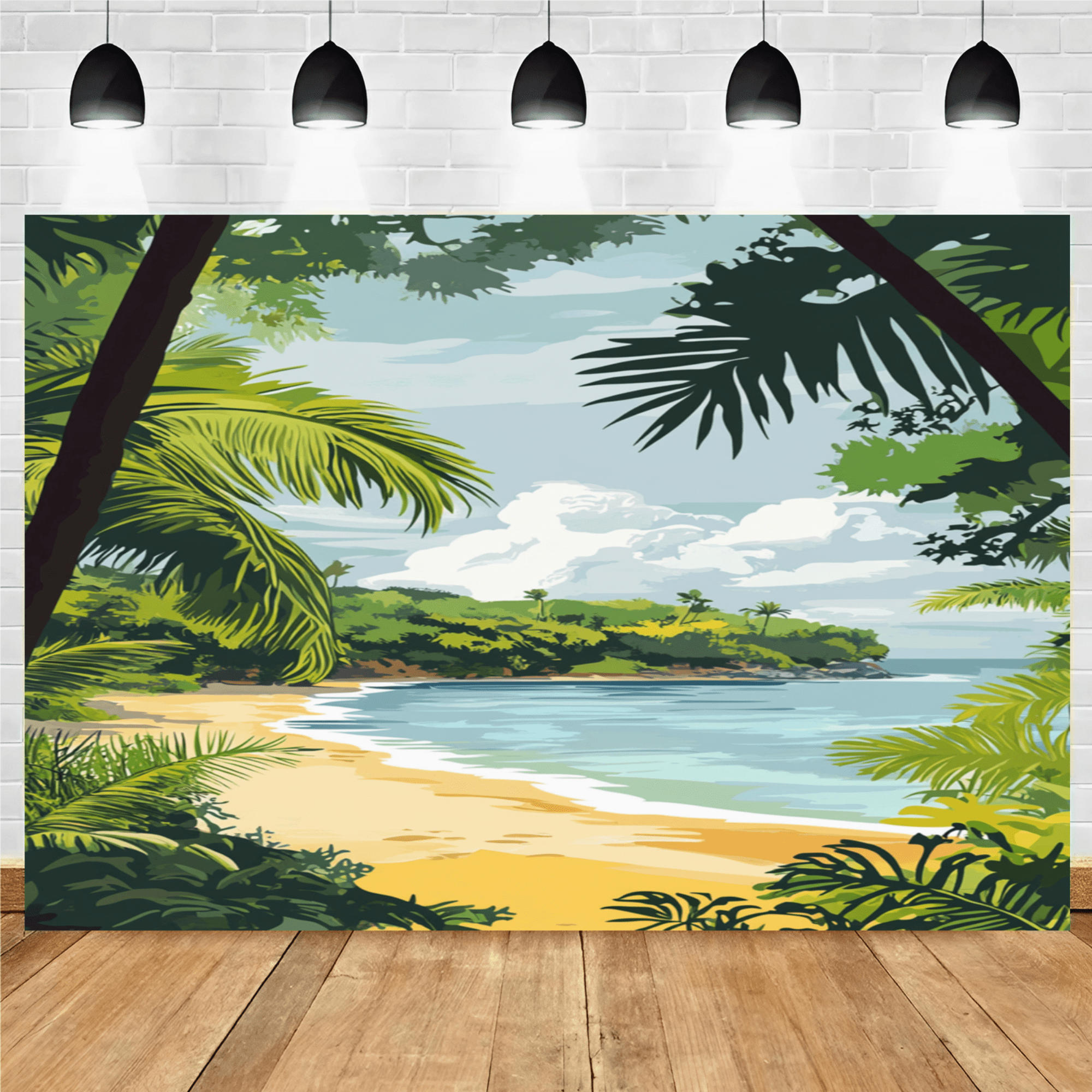 Tropical Beach Paradise(118) Natural Scenic Backdrops Summer Landscape ...