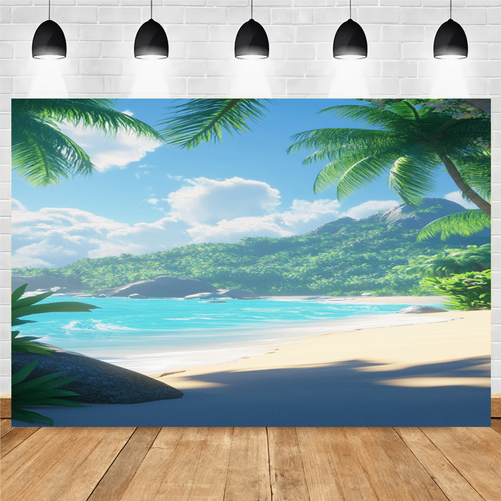 Tropical Beach Paradise(130) Natural Scenic Backdrops Summer Landscape ...