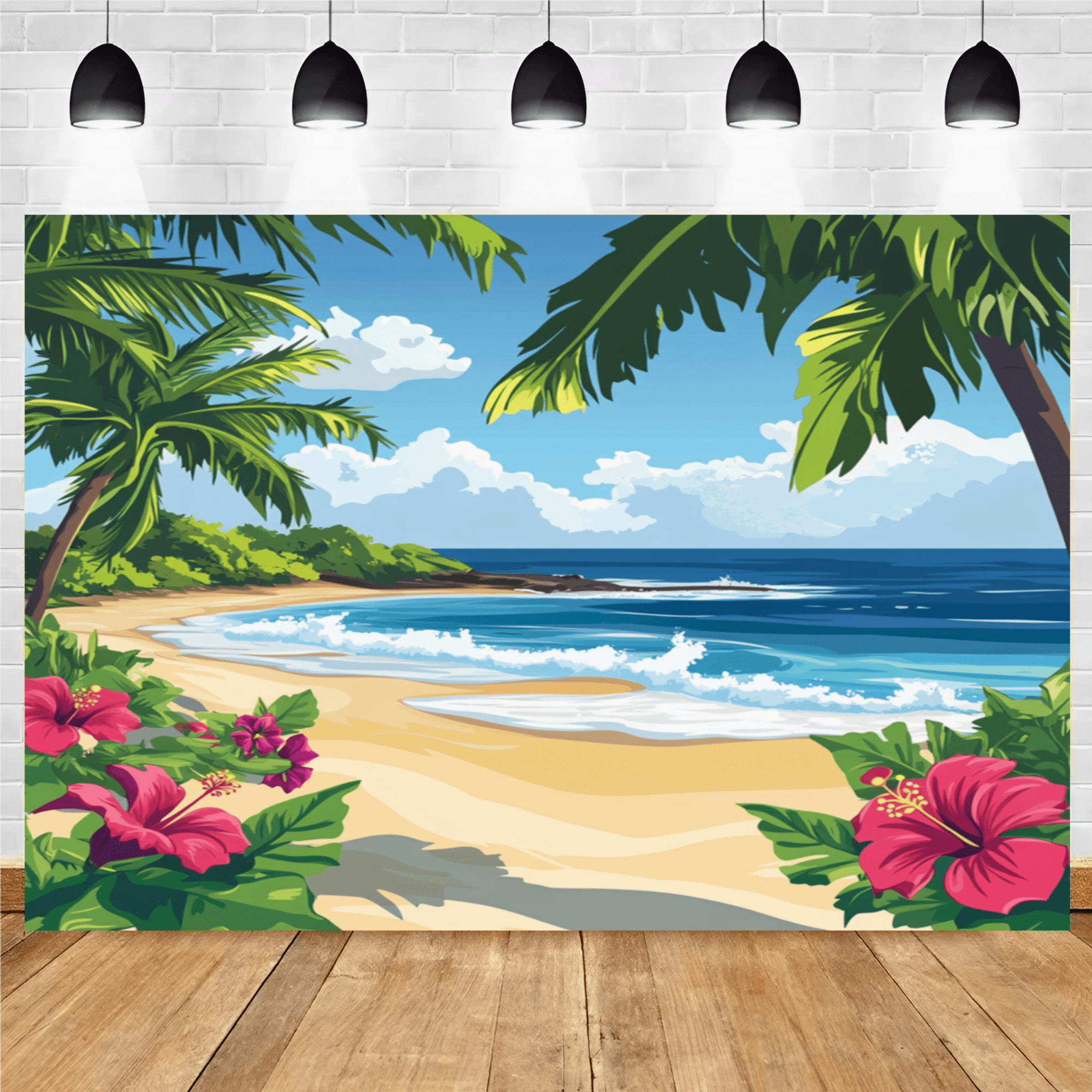 Tropical Beach Paradise(133) Natural Scenic Backdrops Summer Landscape ...