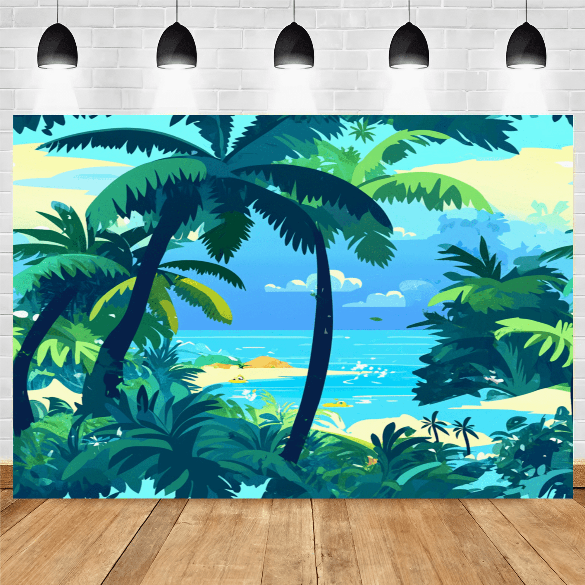Tropical Beach Paradise(141) Natural Scenic Backdrops Summer Landscape ...