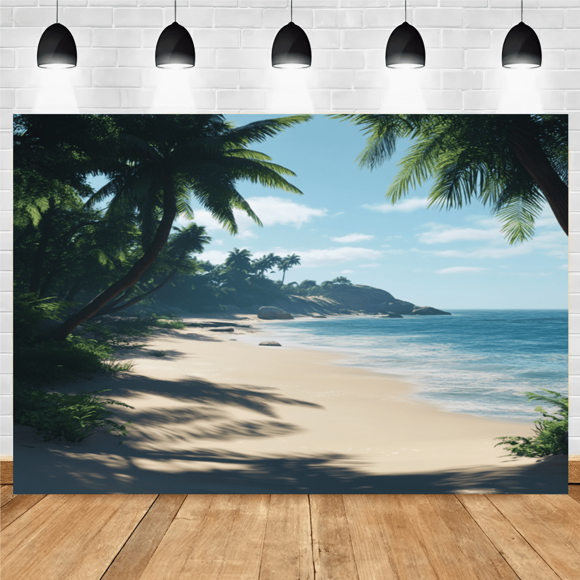 Tropical Beach Paradise(153) Natural Scenic Backdrops Summer Landscape ...