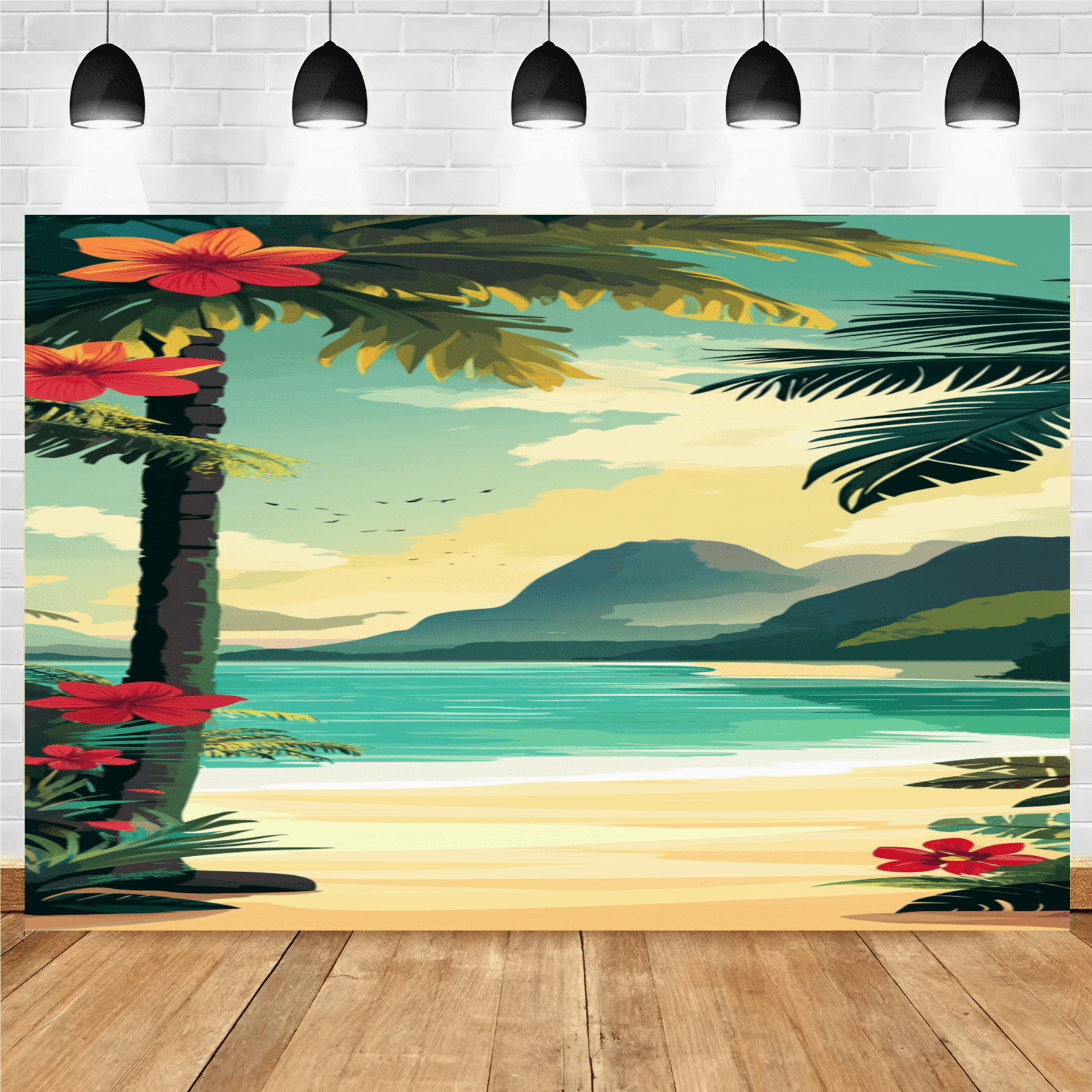 Tropical Beach Paradise(171) Natural Scenic Backdrops Summer Landscape ...