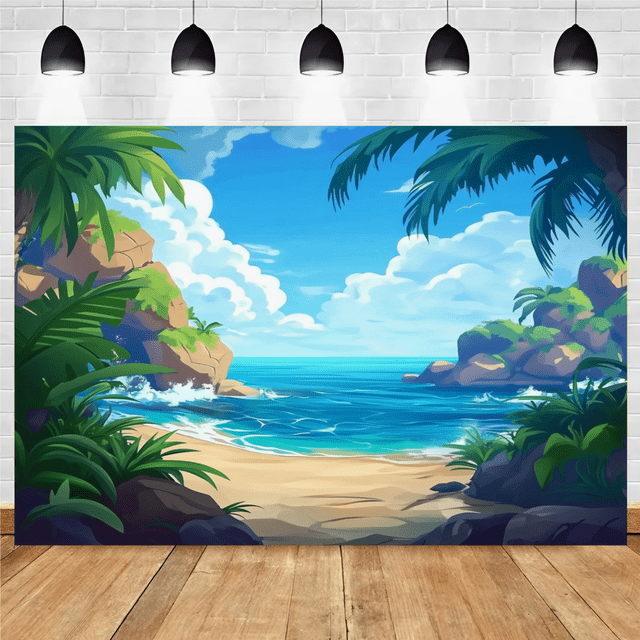 Tropical Beach Paradise(172) Natural Scenic Backdrops Summer Landscape ...