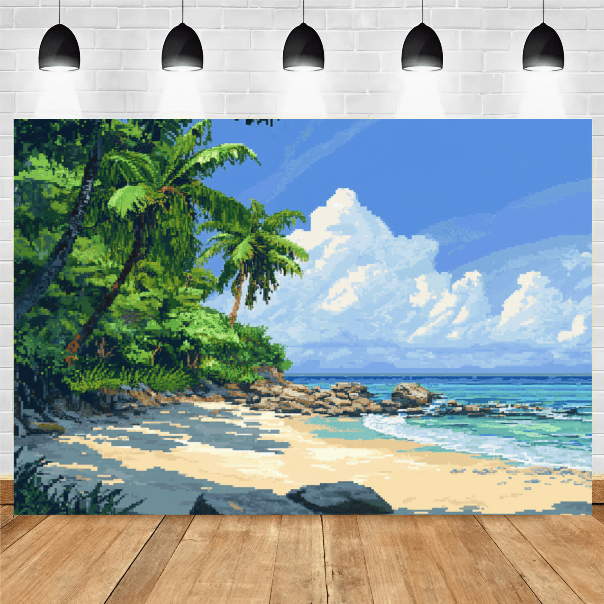 Tropical Beach Paradise(196) Natural Scenic Backdrops Summer Landscape ...