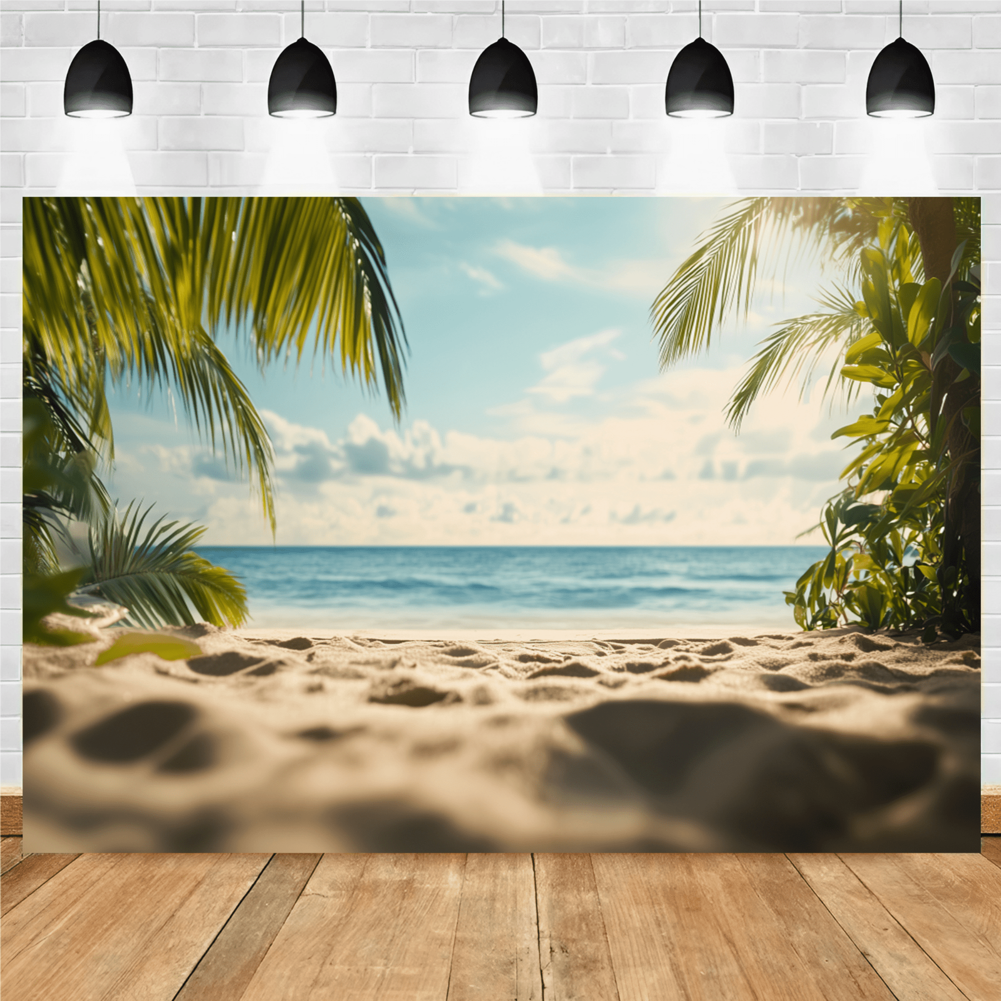 Tropical Beach Paradise(201) Natural Scenic Backdrops Summer Landscape Photography Backgrounds ...