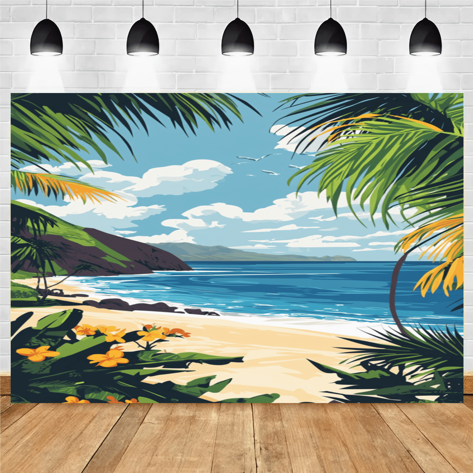 Tropical Beach Paradise(35) Natural Scenic Backdrops Summer Landscape ...