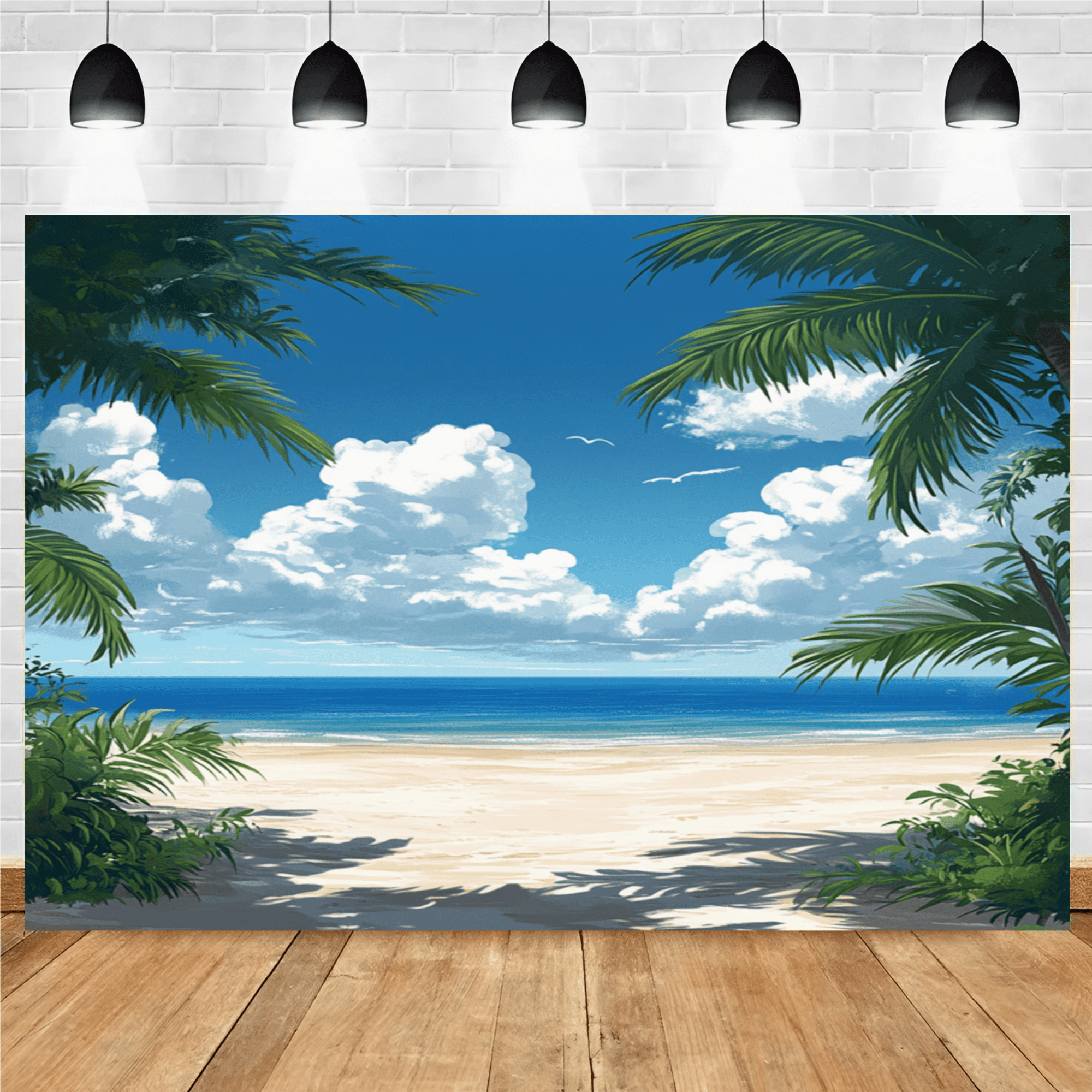 Tropical Beach Paradise(75) Natural Scenic Backdrops Summer Landscape ...