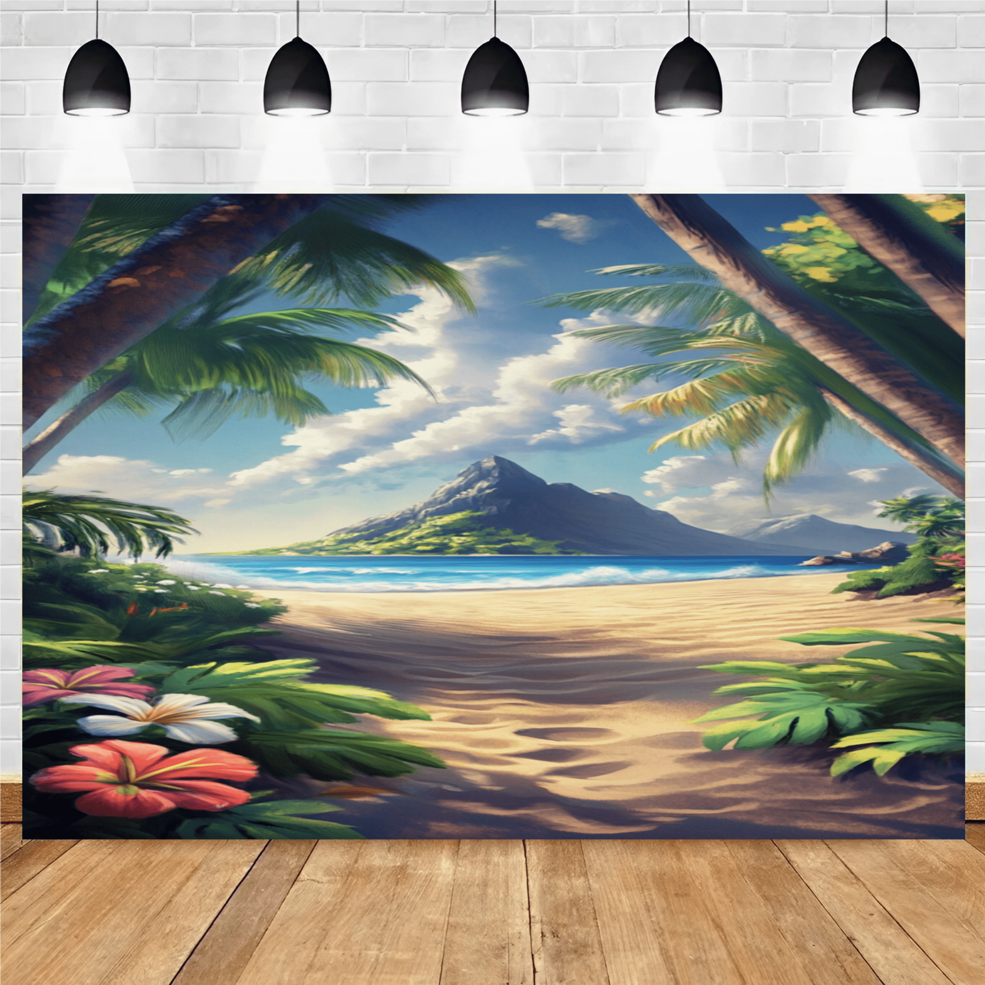 Tropical Beach Paradise(90) Natural Scenic Backdrops Summer Landscape ...