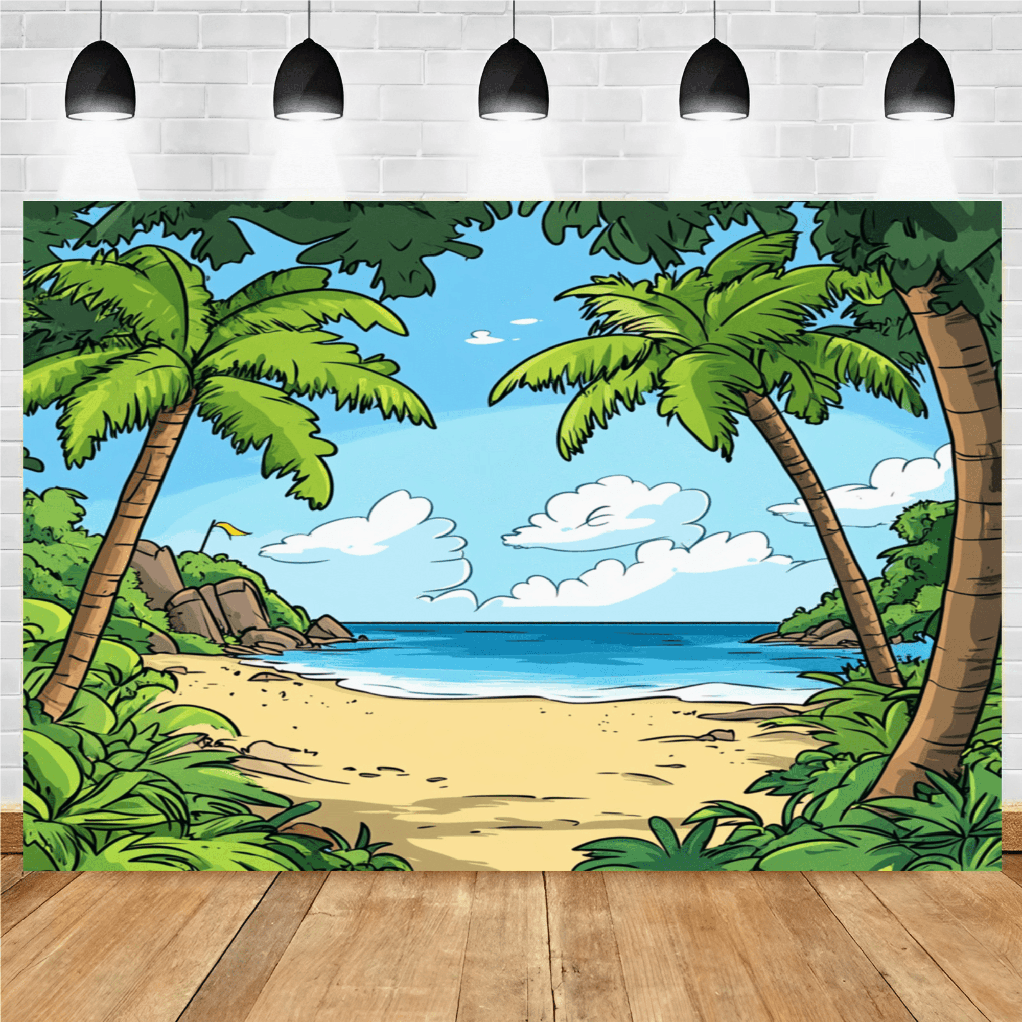 Tropical Beach Paradise(92) Natural Scenic Backdrops Summer Landscape ...