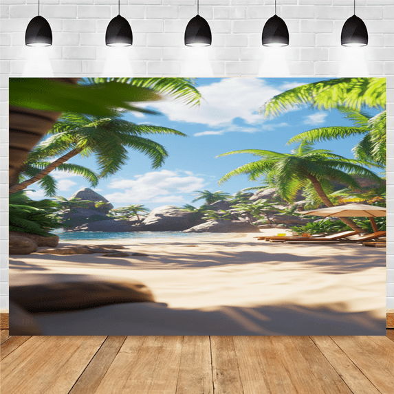 Tropical Beach Paradise(94) Natural Scenic Backdrops Summer Landscape ...