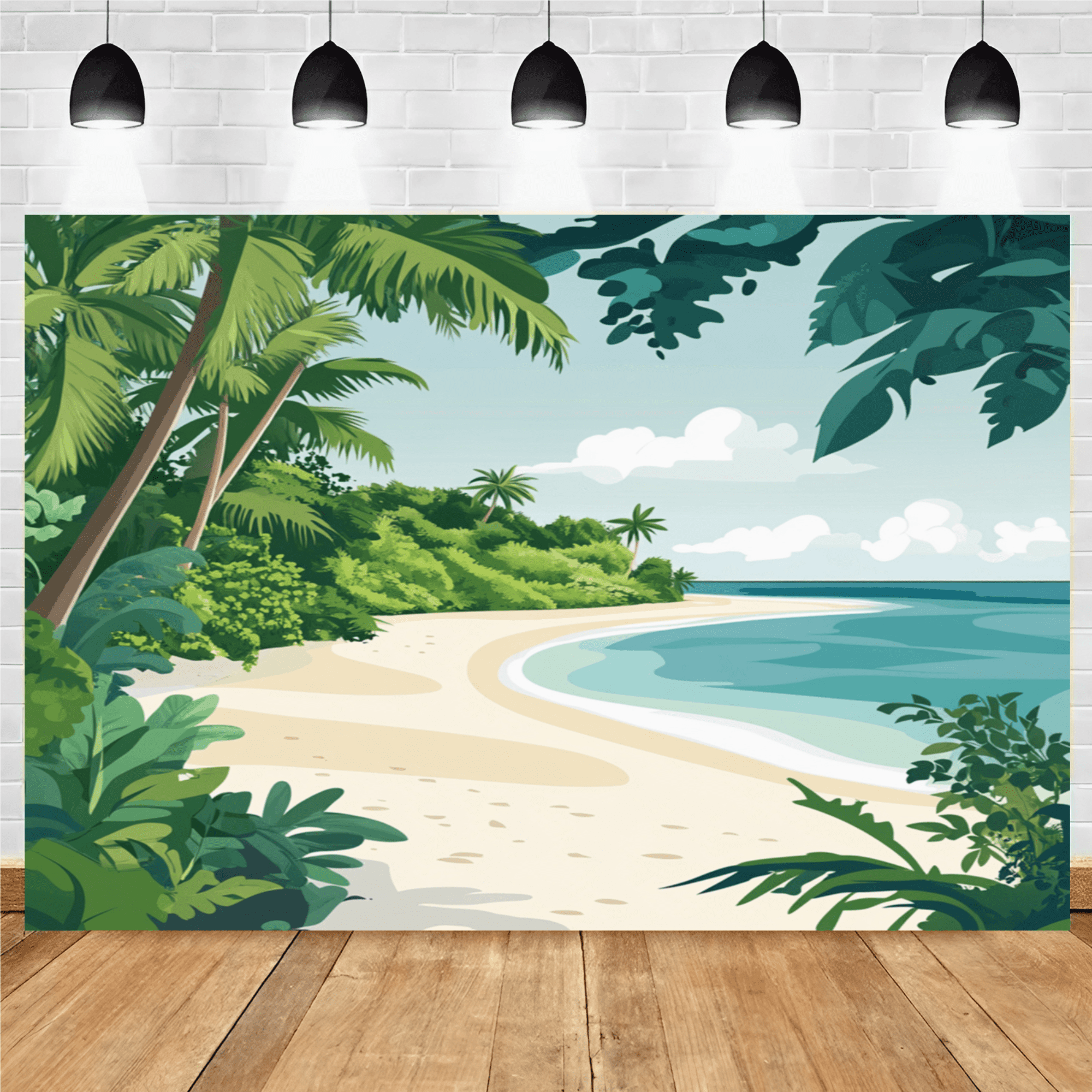 Tropical Beach Paradise(97) Natural Scenic Backdrops Summer Landscape ...