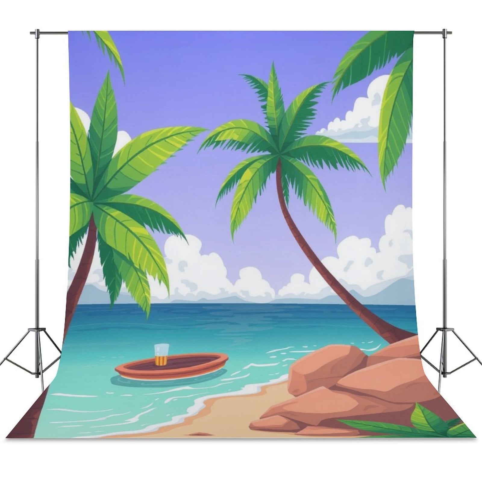 Tropical Beach Paradise Backdrop Baby Shower Newborn Portrait Girl Boy ...