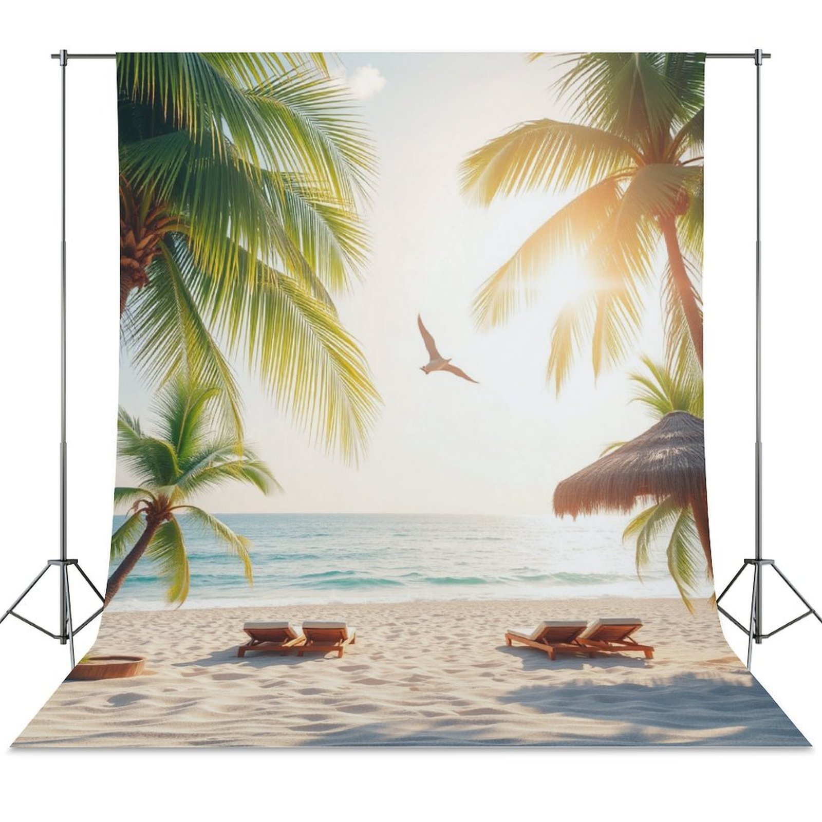 Tropical Beach Paradise Photography Backdrops Adult Photostudio Props ...