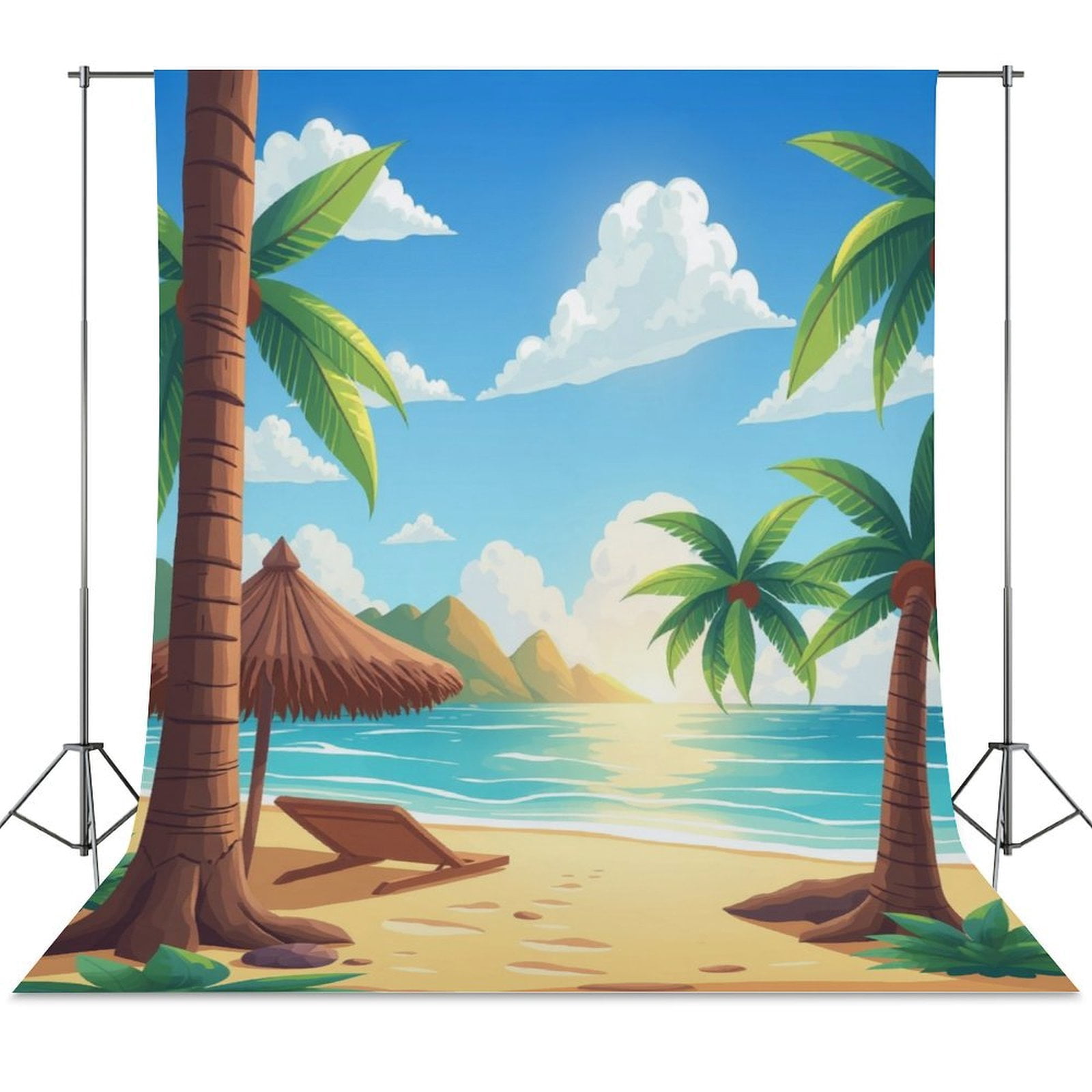 Tropical Beach Paradise Photography Backdrops Adult Photostudio Props ...