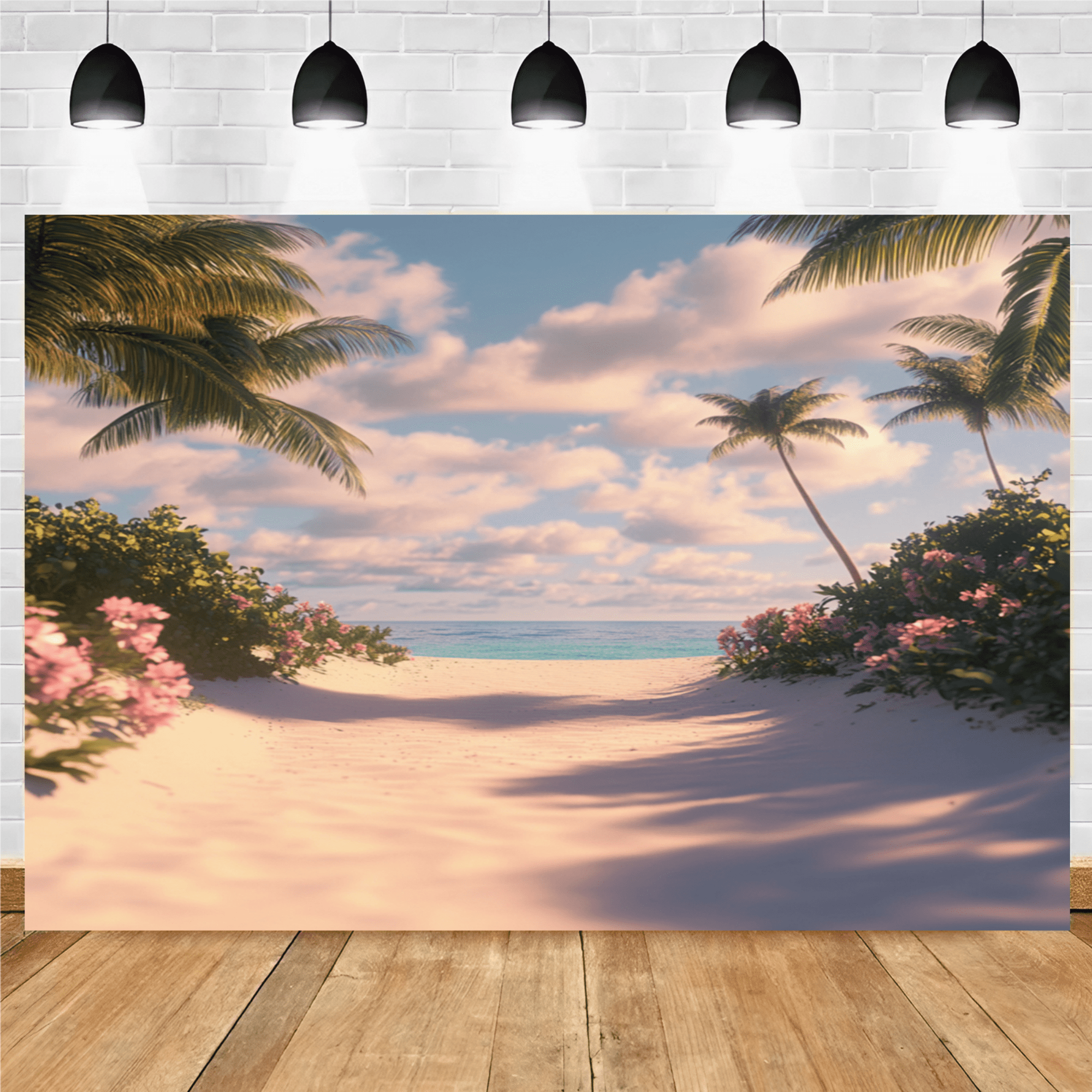Tropical Beach Path(10) Natural Scenic Backdrops Summer Landscape ...