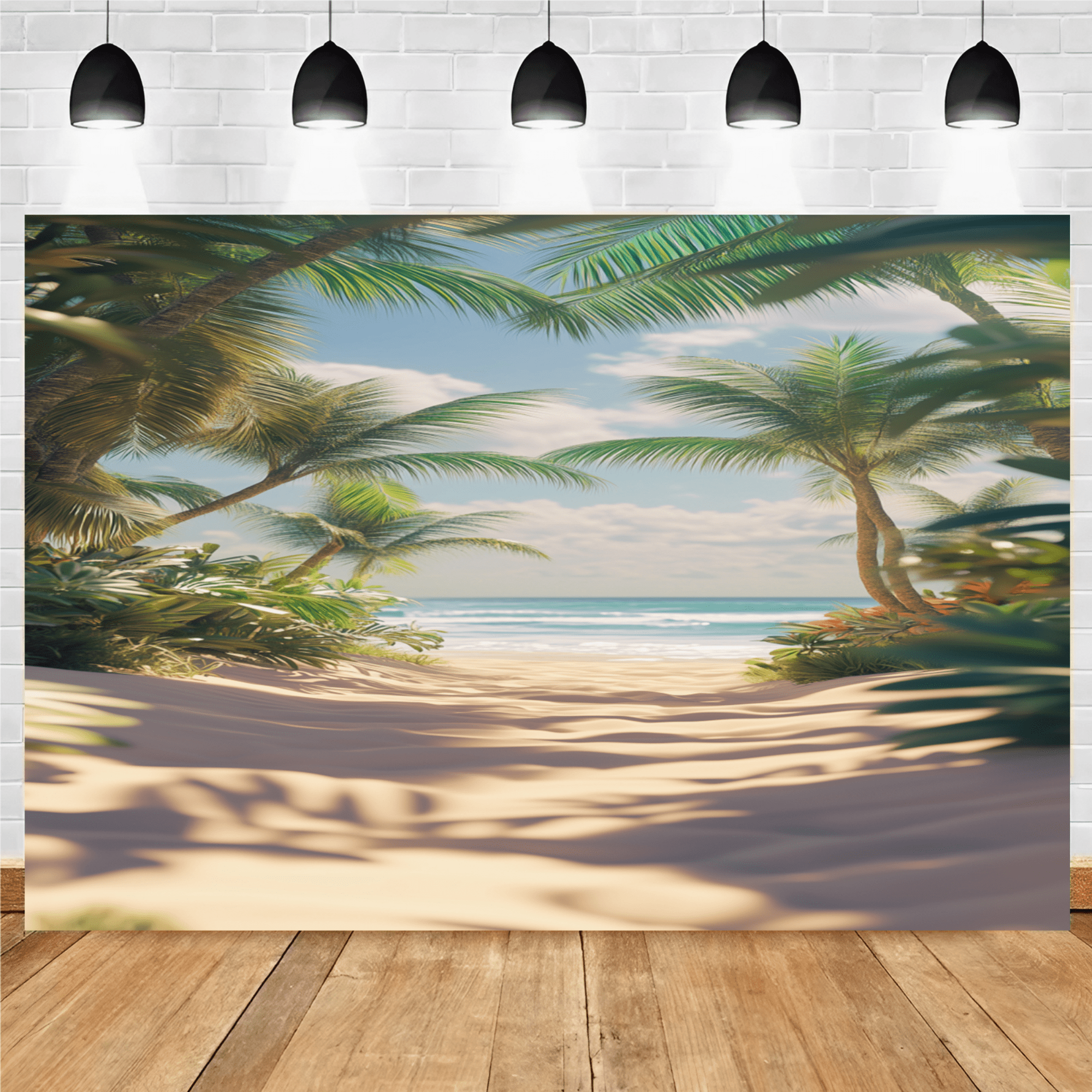 Tropical Beach Path(17) Natural Scenic Backdrops Summer Landscape ...