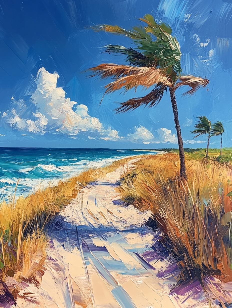 Tropical Beach Path Canvas Print/Wall Art Perfect for Living Room ...