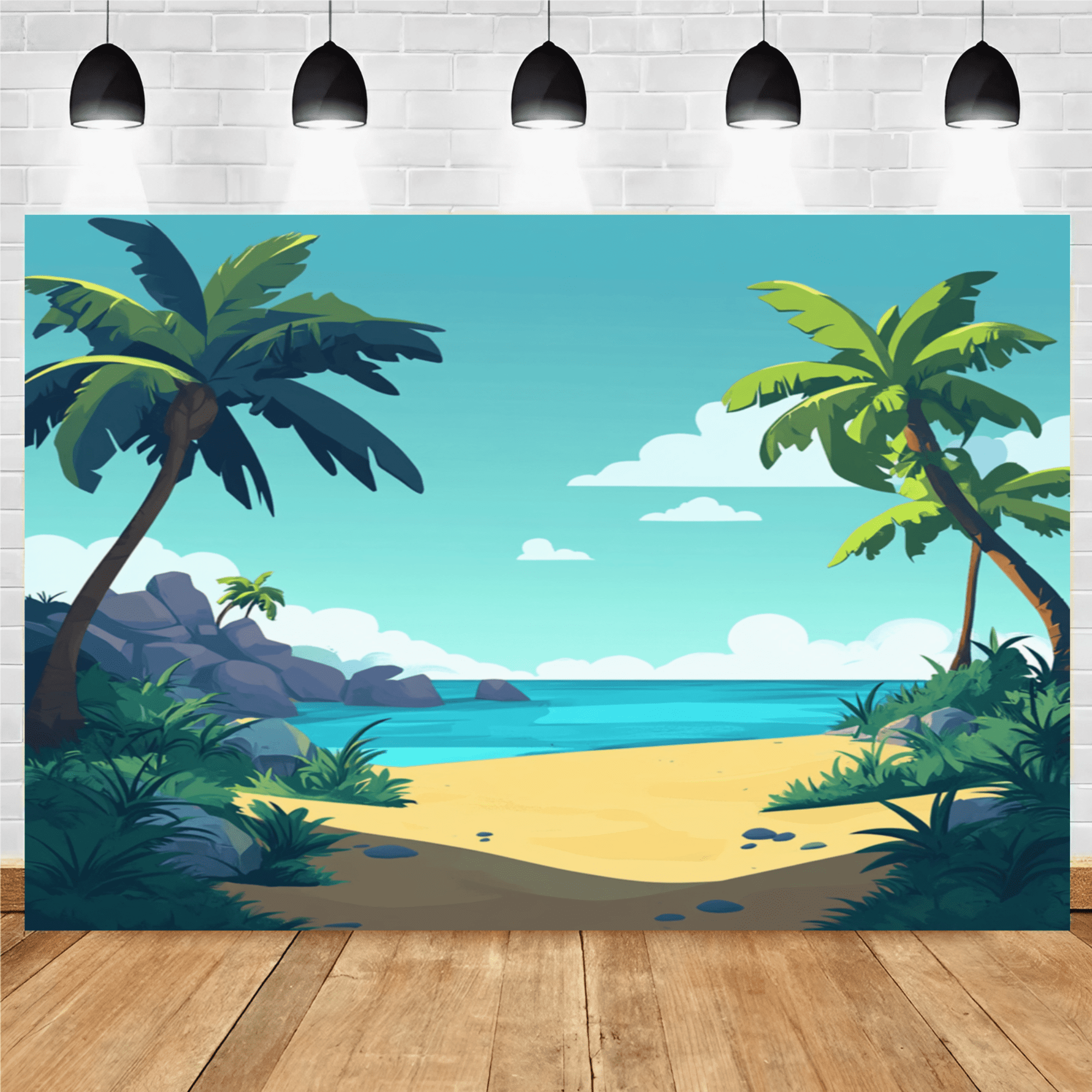 Tropical Beach Scene(10) Natural Scenic Backdrops Summer Landscape ...