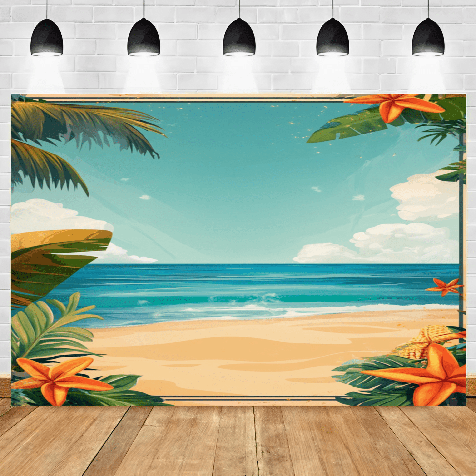 Tropical Beach Scene(12) Natural Scenic Backdrops Summer Landscape ...