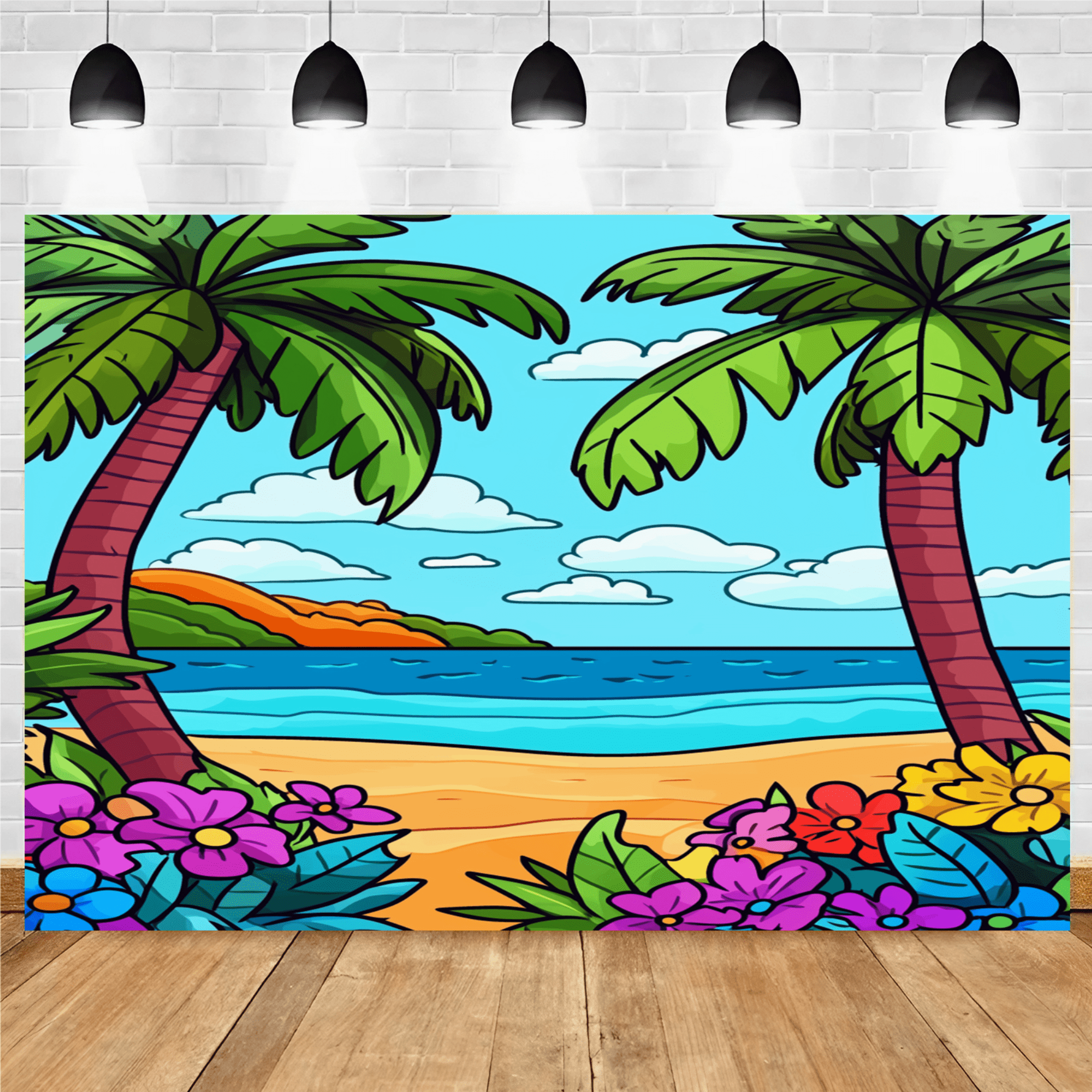 Tropical Beach Scene(18) Natural Scenic Backdrops Summer Landscape ...