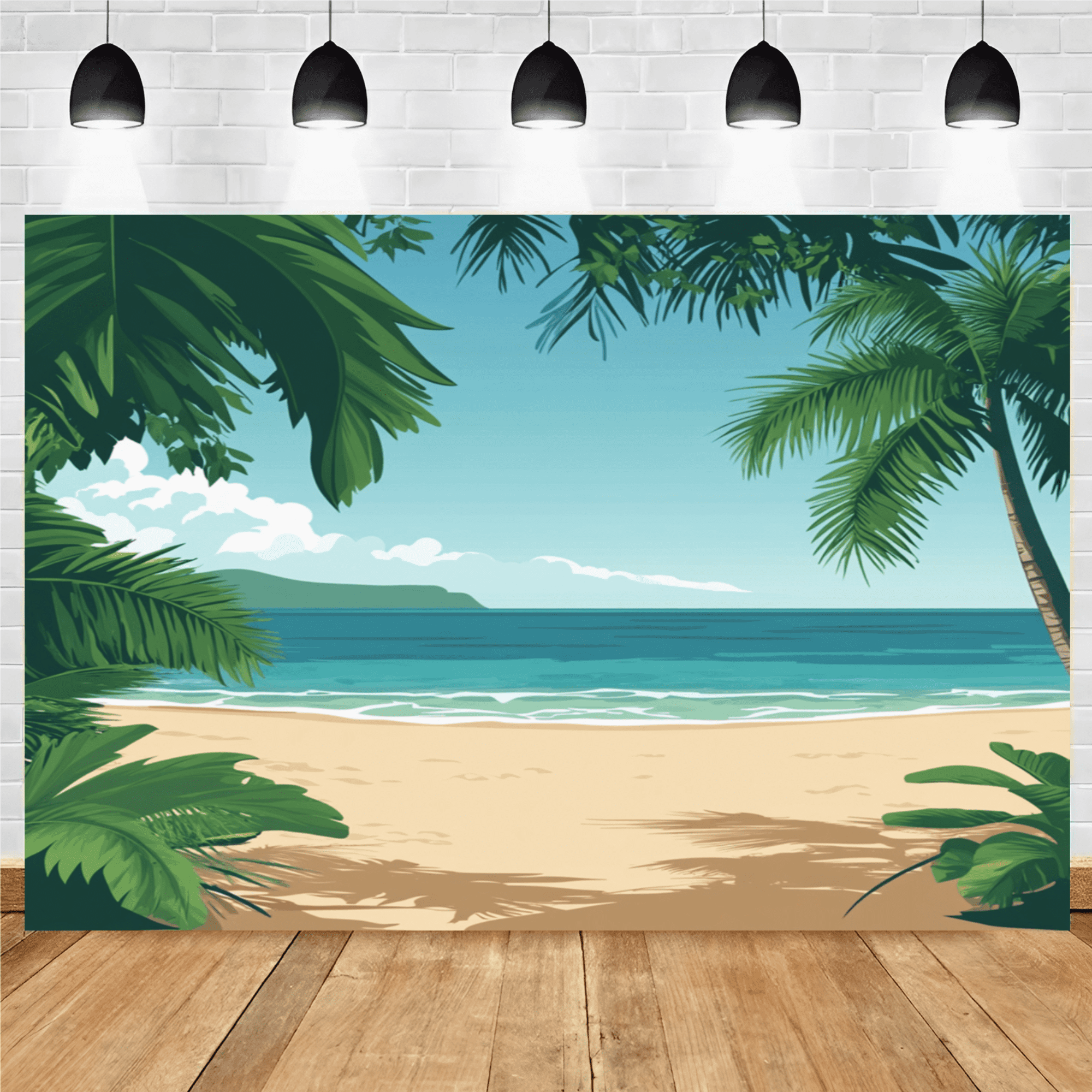 Tropical Beach Scene(23) Natural Scenic Backdrops Summer Landscape ...