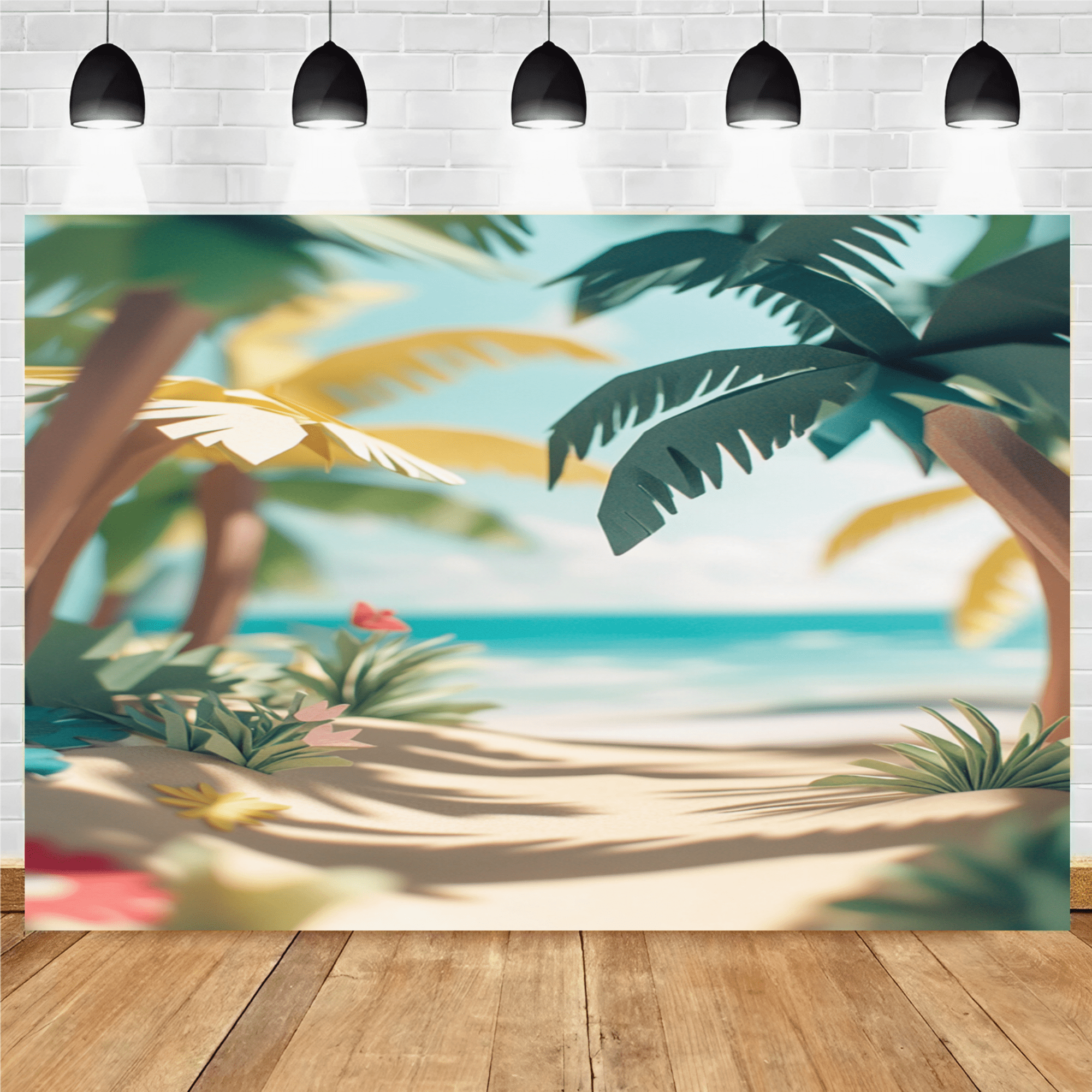 Tropical Beach Scene(25) Natural Scenic Backdrops Summer Landscape ...