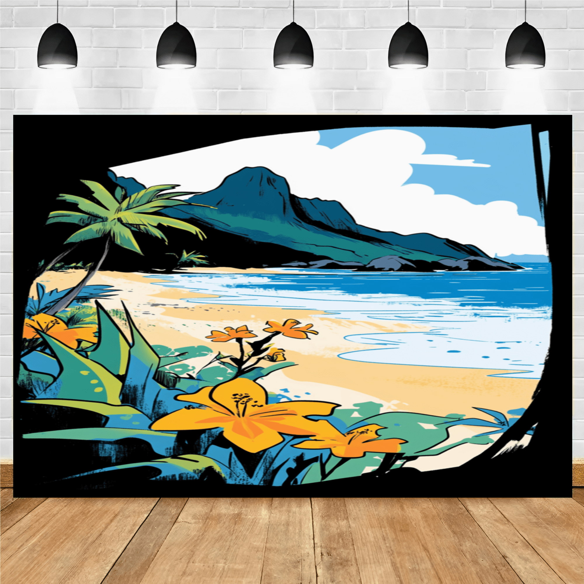 Tropical Beach Scene(31) Natural Scenic Backdrops Summer Landscape ...