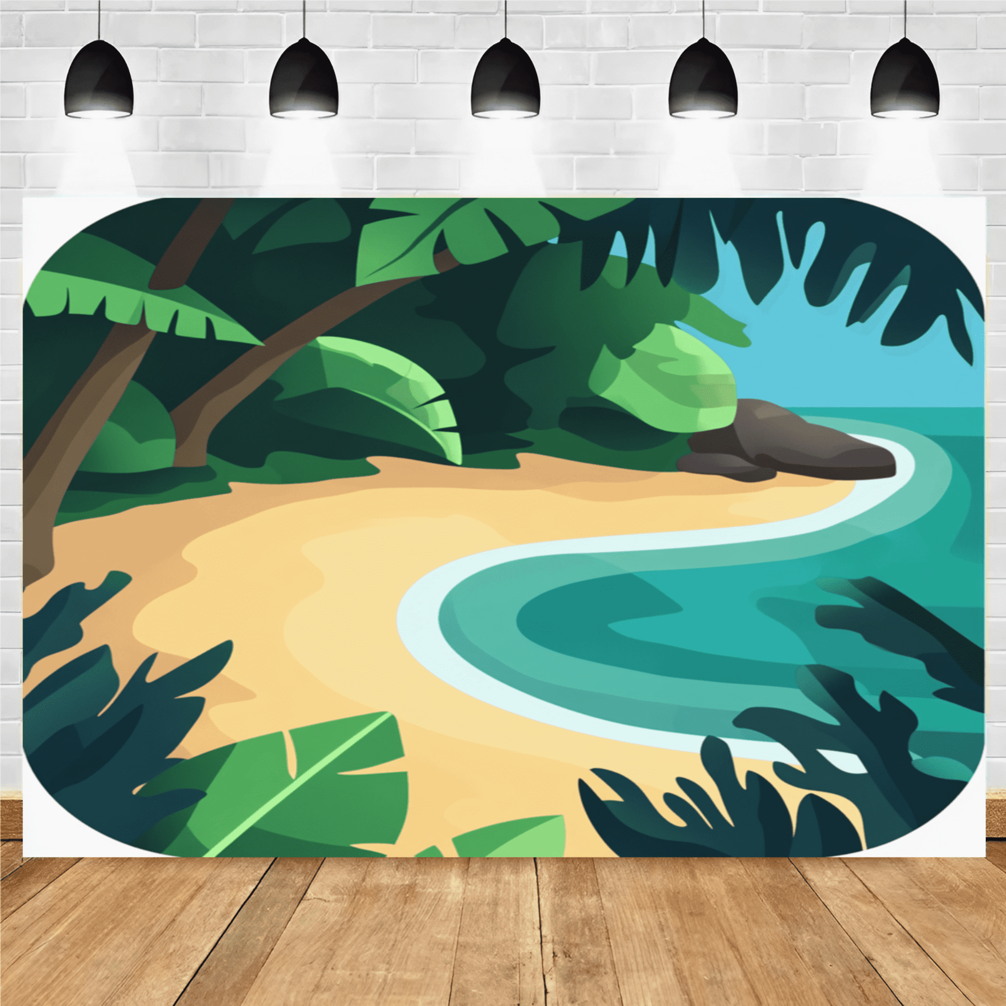 Tropical Beach Scene(33) Natural Scenic Backdrops Summer Landscape ...