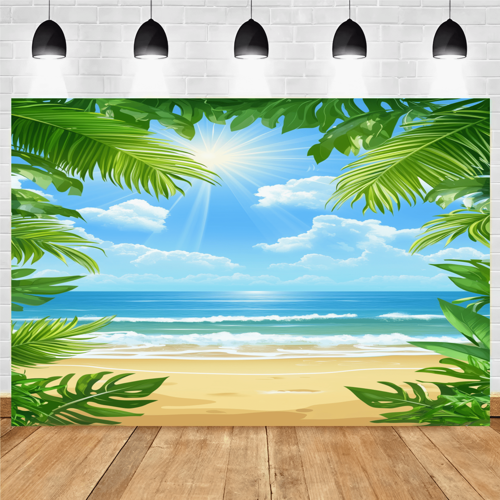 Tropical Beach Scene(36) Natural Scenic Backdrops Summer Landscape ...