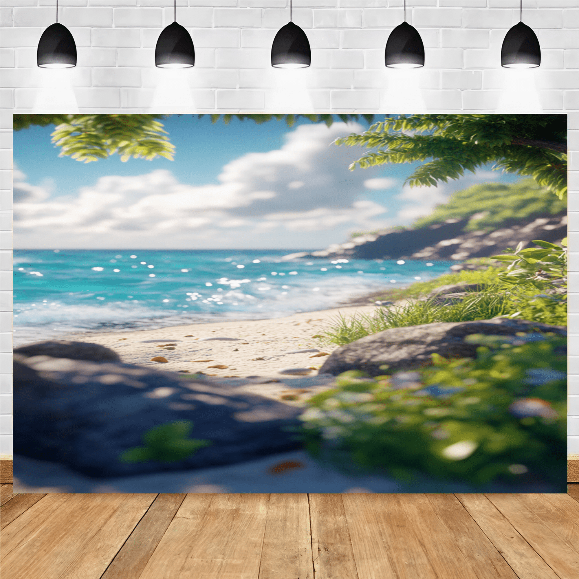 Tropical Beach Scene(38) Natural Scenic Backdrops Summer Landscape ...