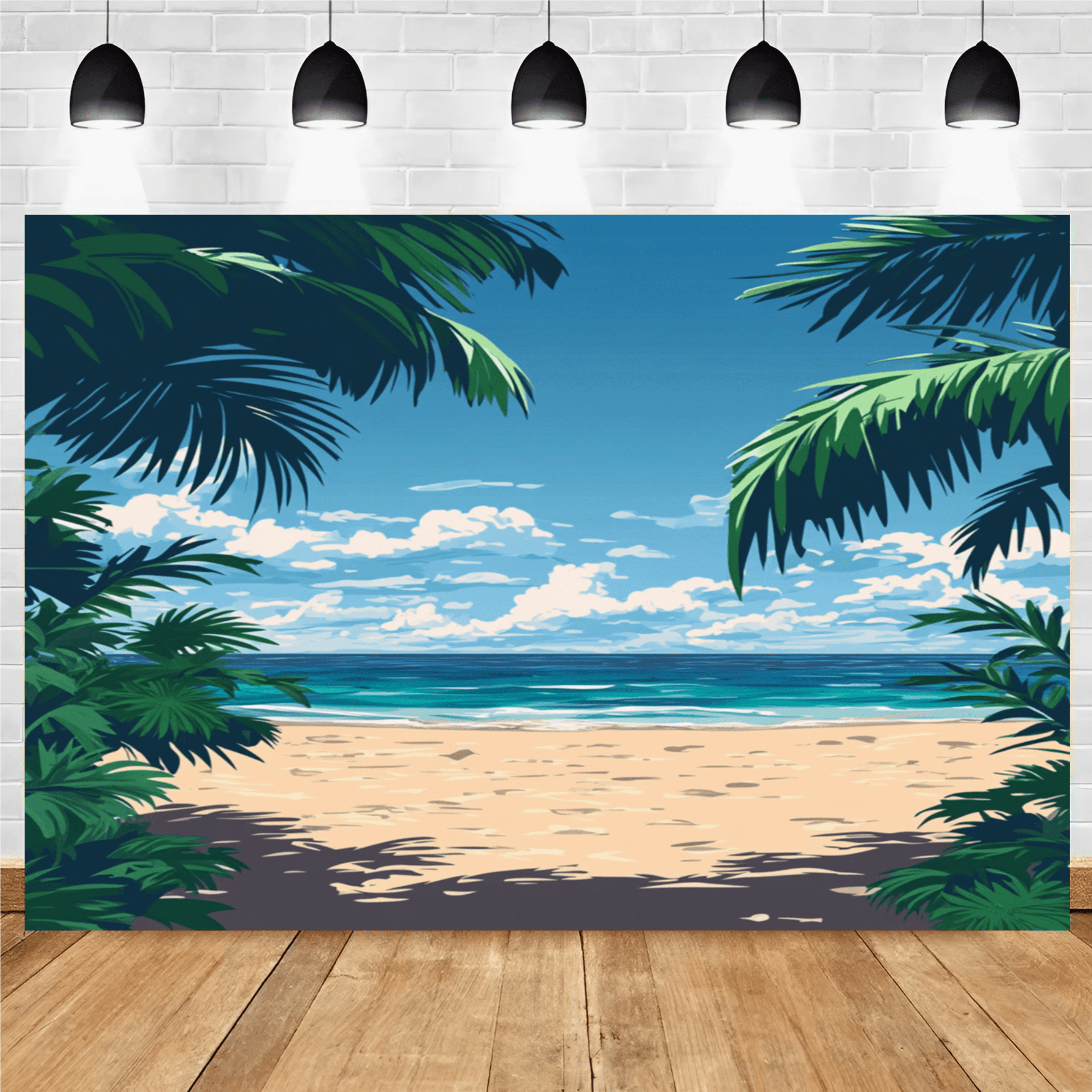 Tropical Beach Scene(39) Natural Scenic Backdrops Summer Landscape ...