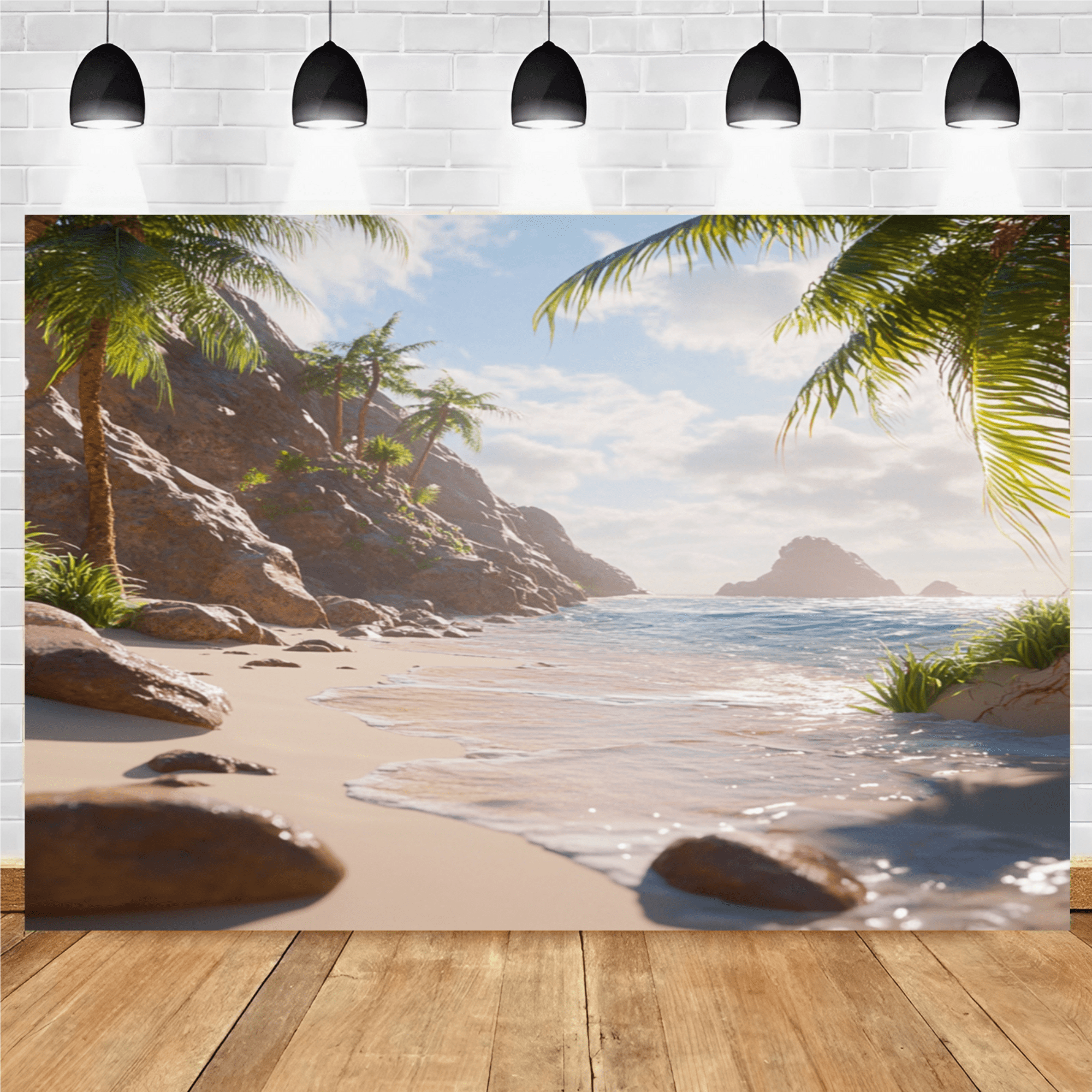 Tropical Beach Scene(5) Natural Scenic Backdrops Summer Landscape ...