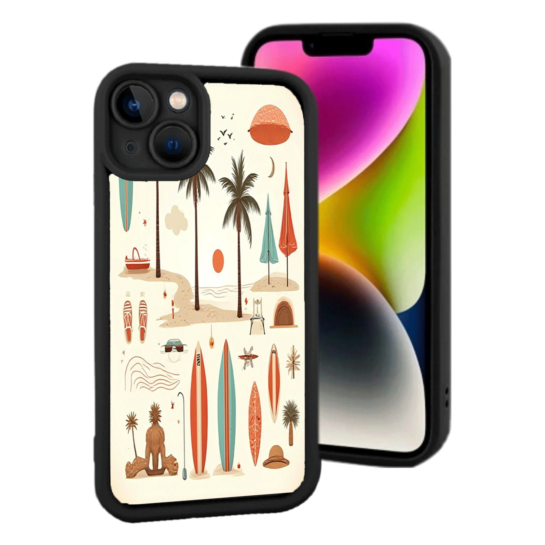 Tropical Beach Scene iPhone 15 Case - Lightweight Yellowing Resistant ...