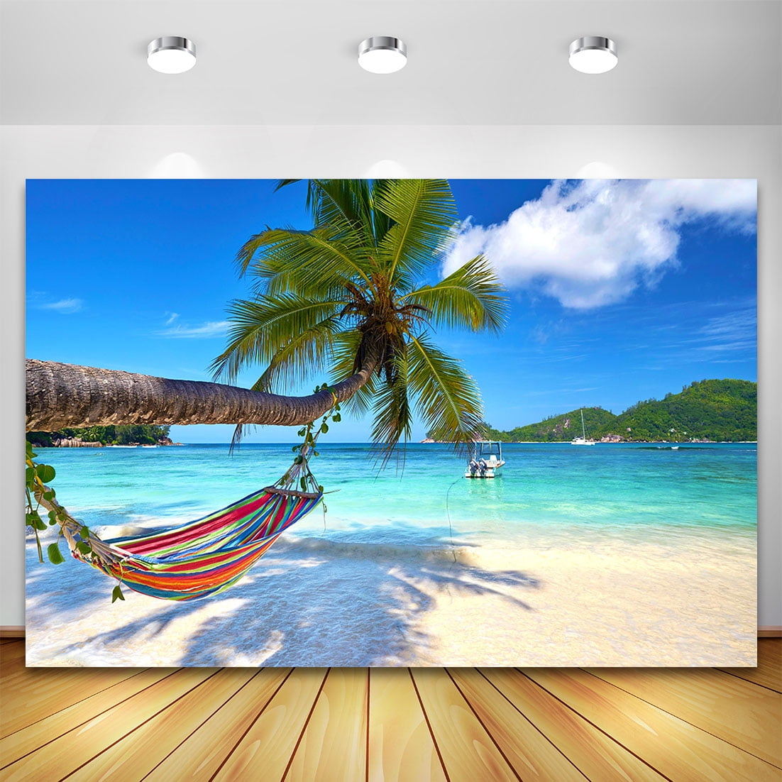 Tropical Beach Sea Sunset Wave Backdrop Photography Summer Holiday ...