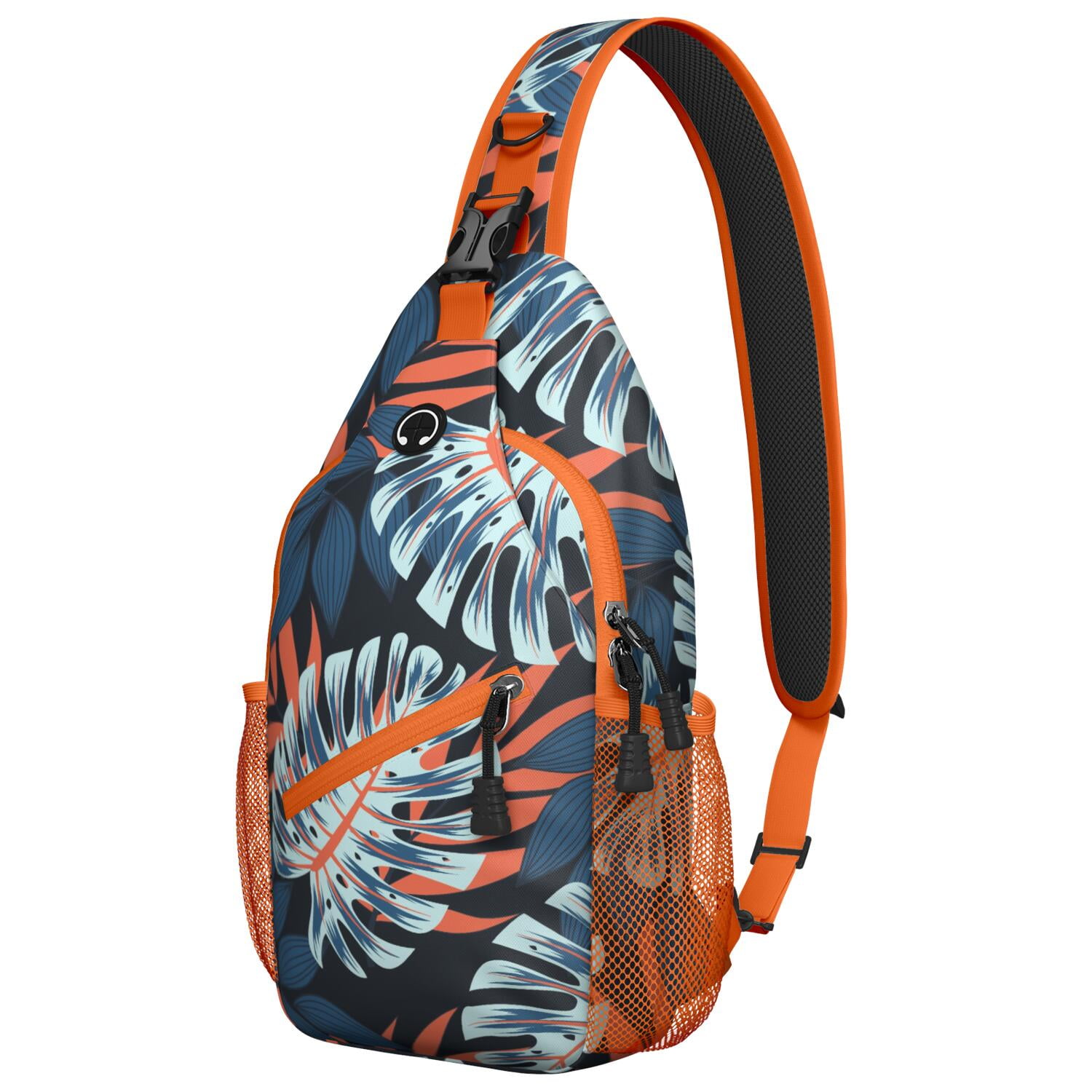 Tropical Beach Sling Backpack with Hawaiian Floral Pattern, Jungle ...