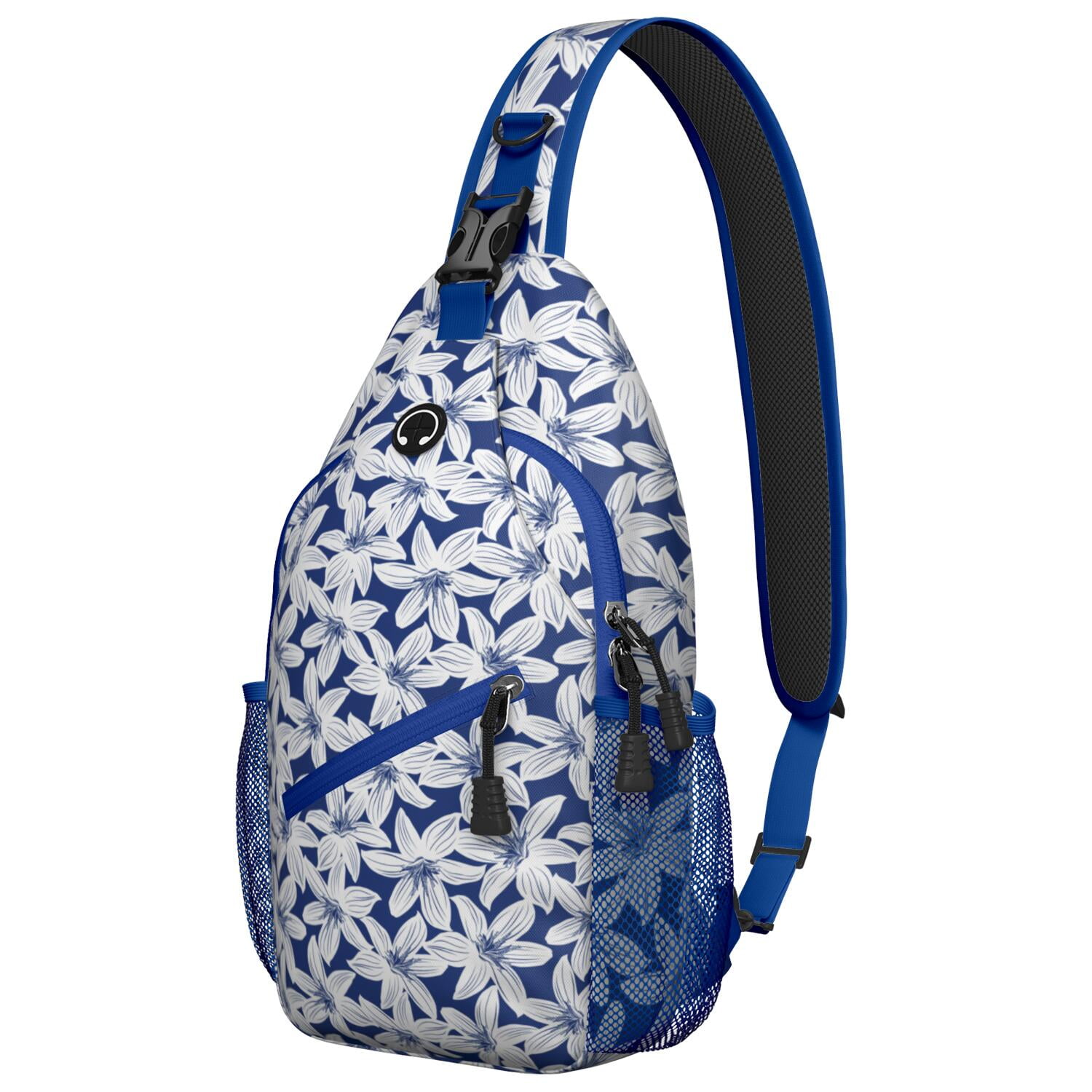 Tropical Beach Sling Backpack with Hawaiian Floral Pattern, Jungle ...