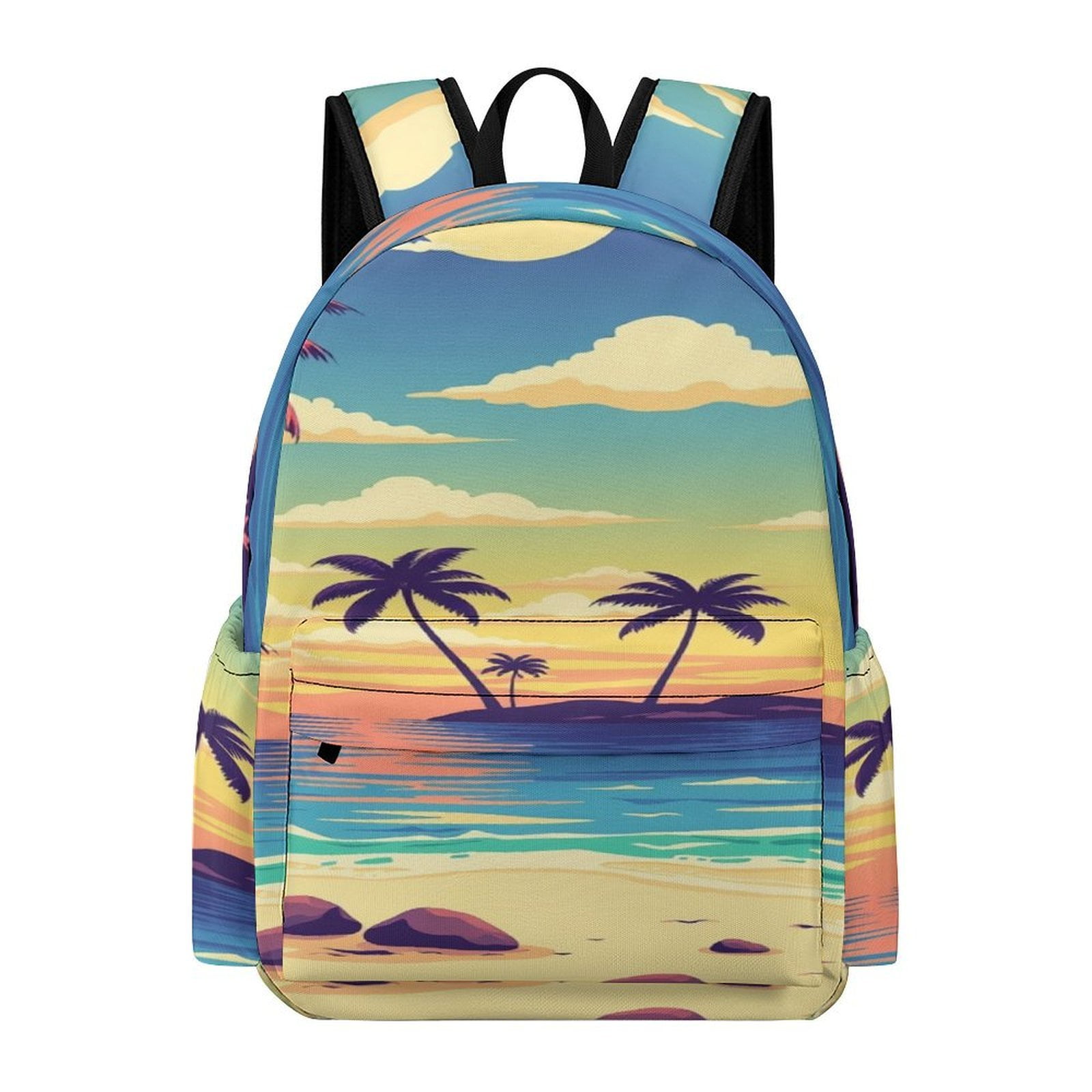 Tropical Beach Sunset Backpack School Bags for Teenagers Students ...