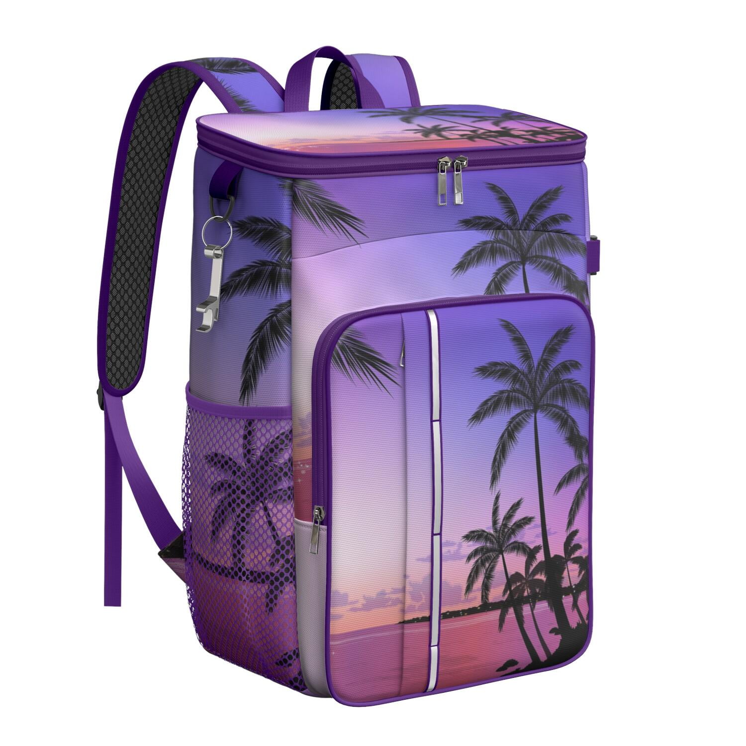 Tropical Beach Sunset Cooler Backpack - 20L Insulated Soft Cooler Bag ...
