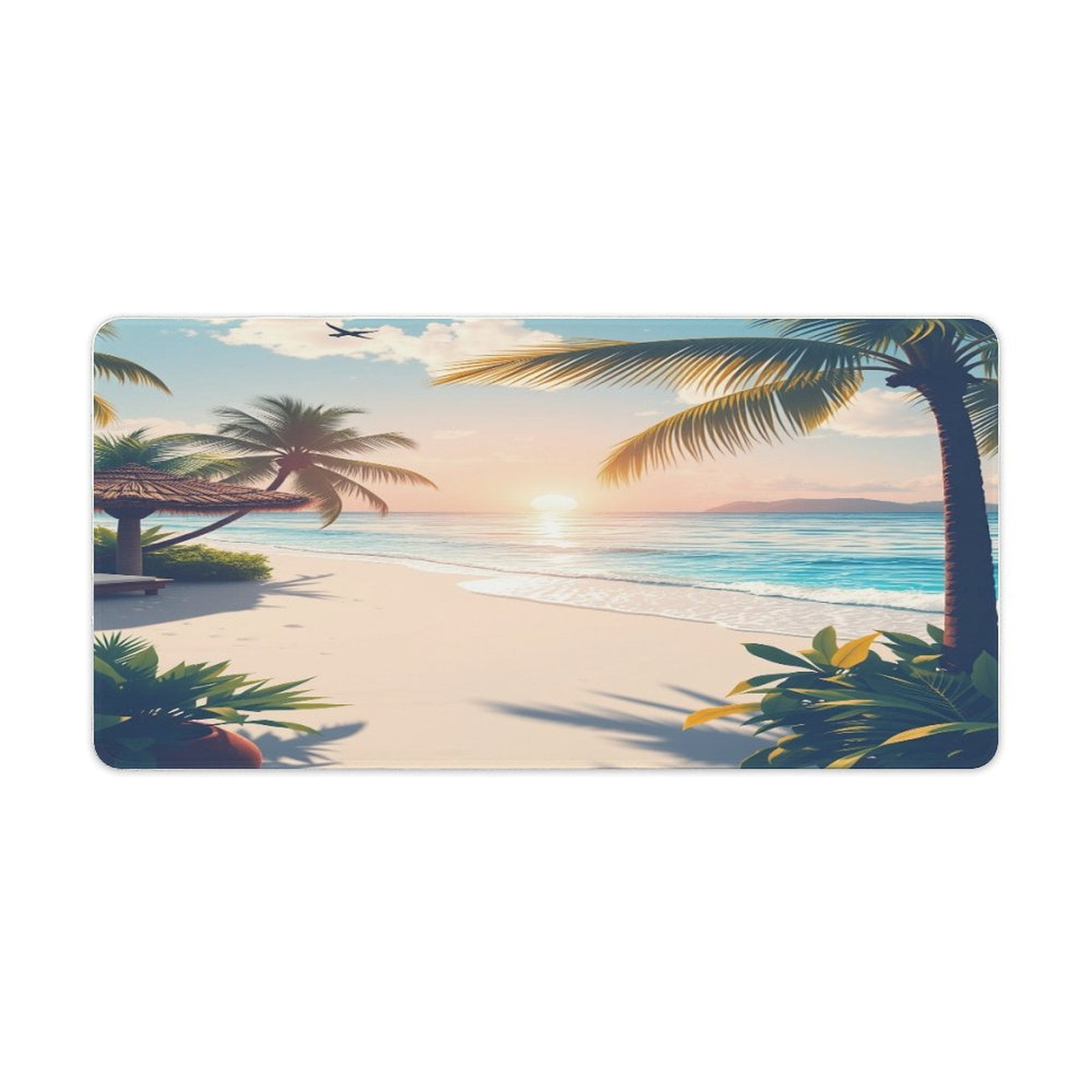Tropical Beach Sunset Mouse Pad Gamer Keyboard Desk Mats Computer Table ...
