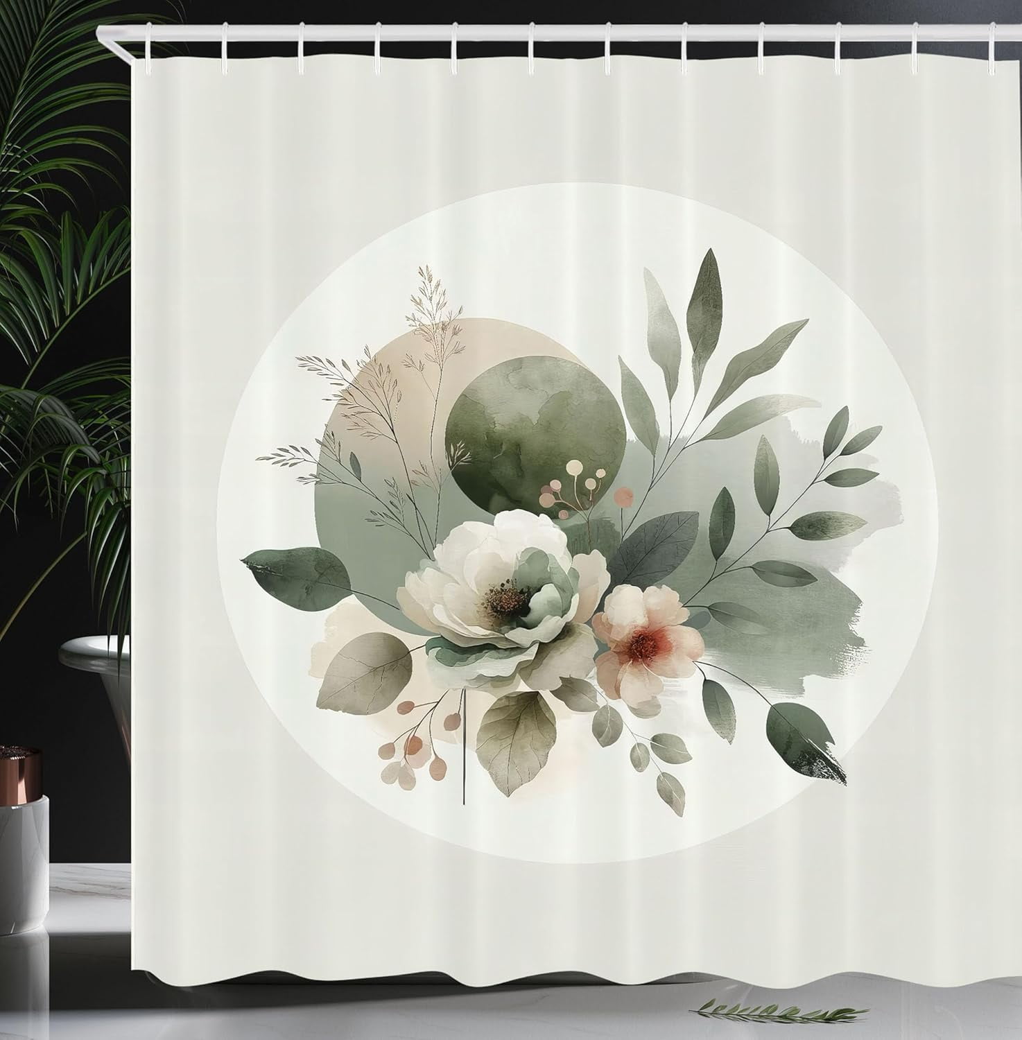 Beach Home Tropical Palms on Island Ocean Through White Wooden Windows ...