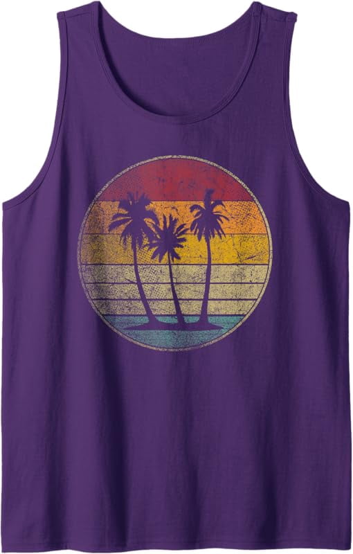 Tropical Beach Vintage Retro Style 70s 80s Tank Top - Walmart.com
