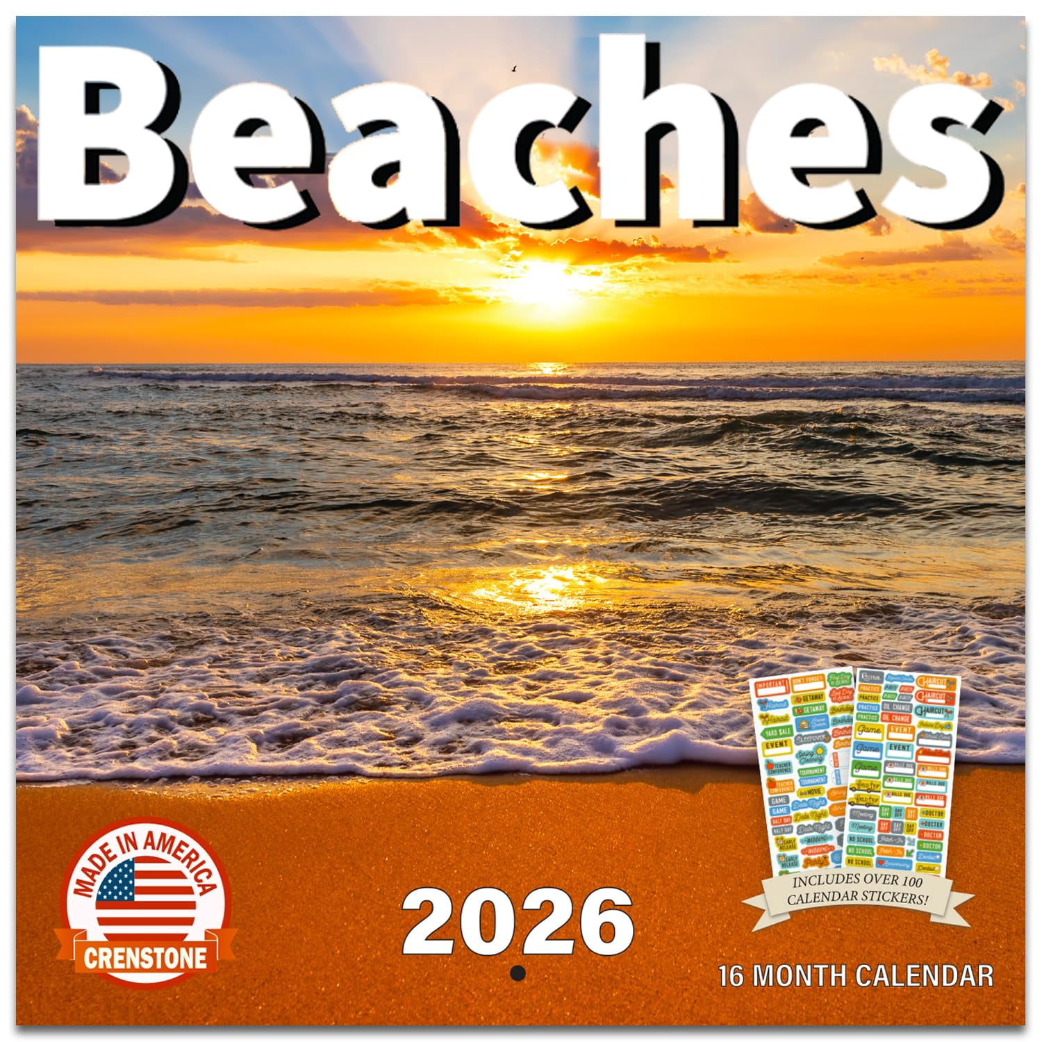 Tropical Beaches Calendar 2026 - Sandy Beaches 2026 Wall Calendar ...