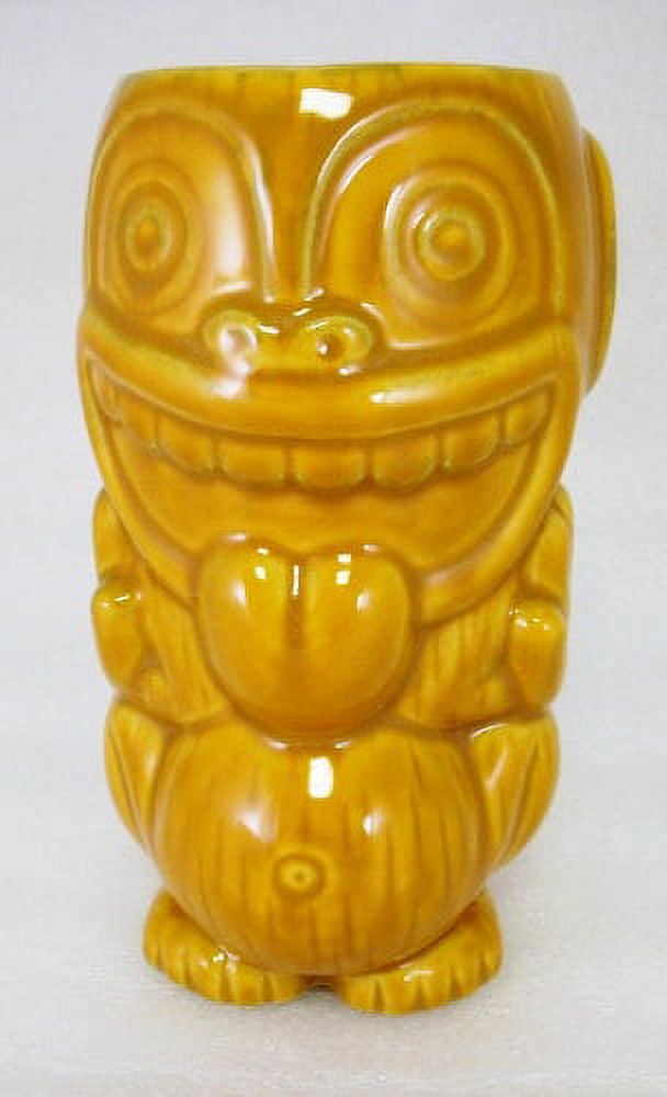 Tropical Beachy Tiki Man Shaped Tall Orange Stoneware Mug - Walmart.com