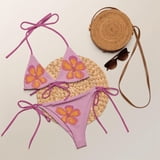 Tropical Bloom Pink Bikini Set Floral Summer Style - Walmart.com