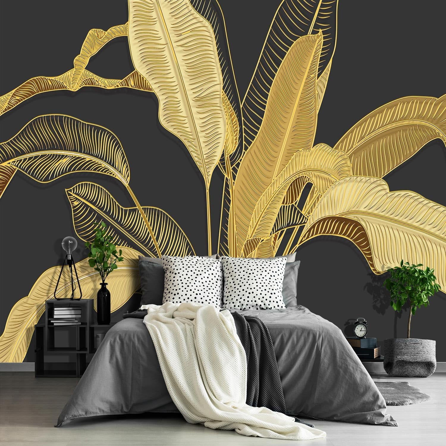 - Tropical Botanical Banana Leaf Wallpaper Plant Large Wall Mural for ...