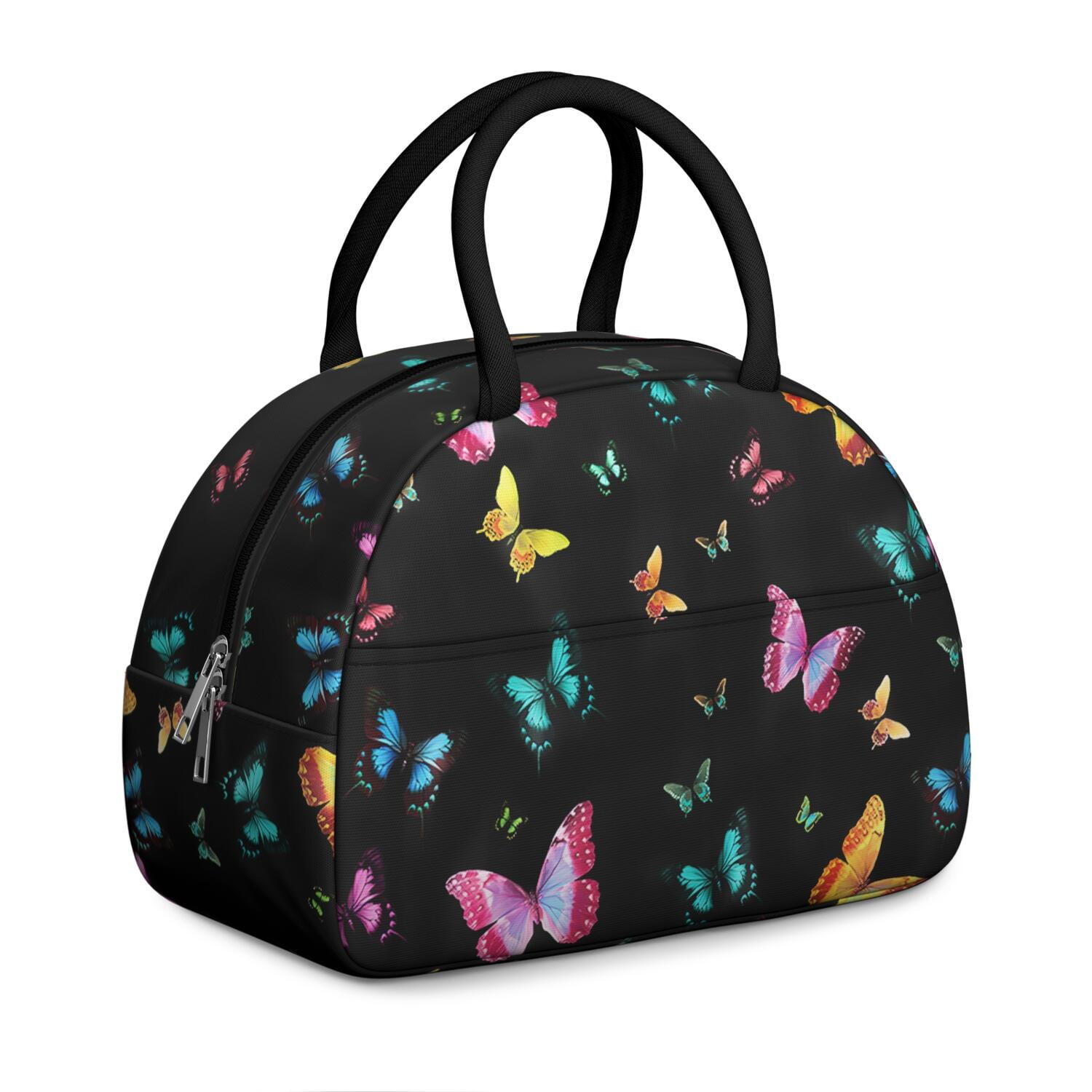 Tropical Butterfly Bloom Lunch Bag – Artistic Pattern with Soft Aesthetic and Nature-Inspired ...